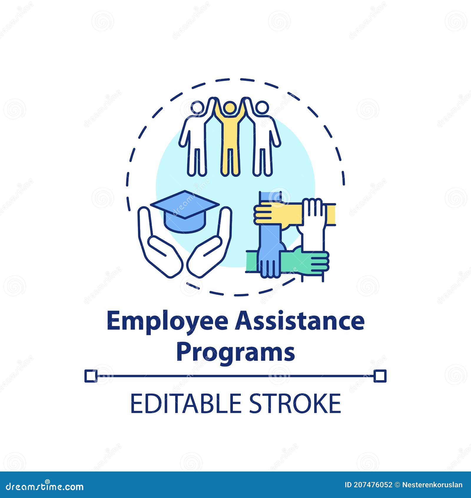 Employee Assistance Programs Concept Icon Stock Illustration ...