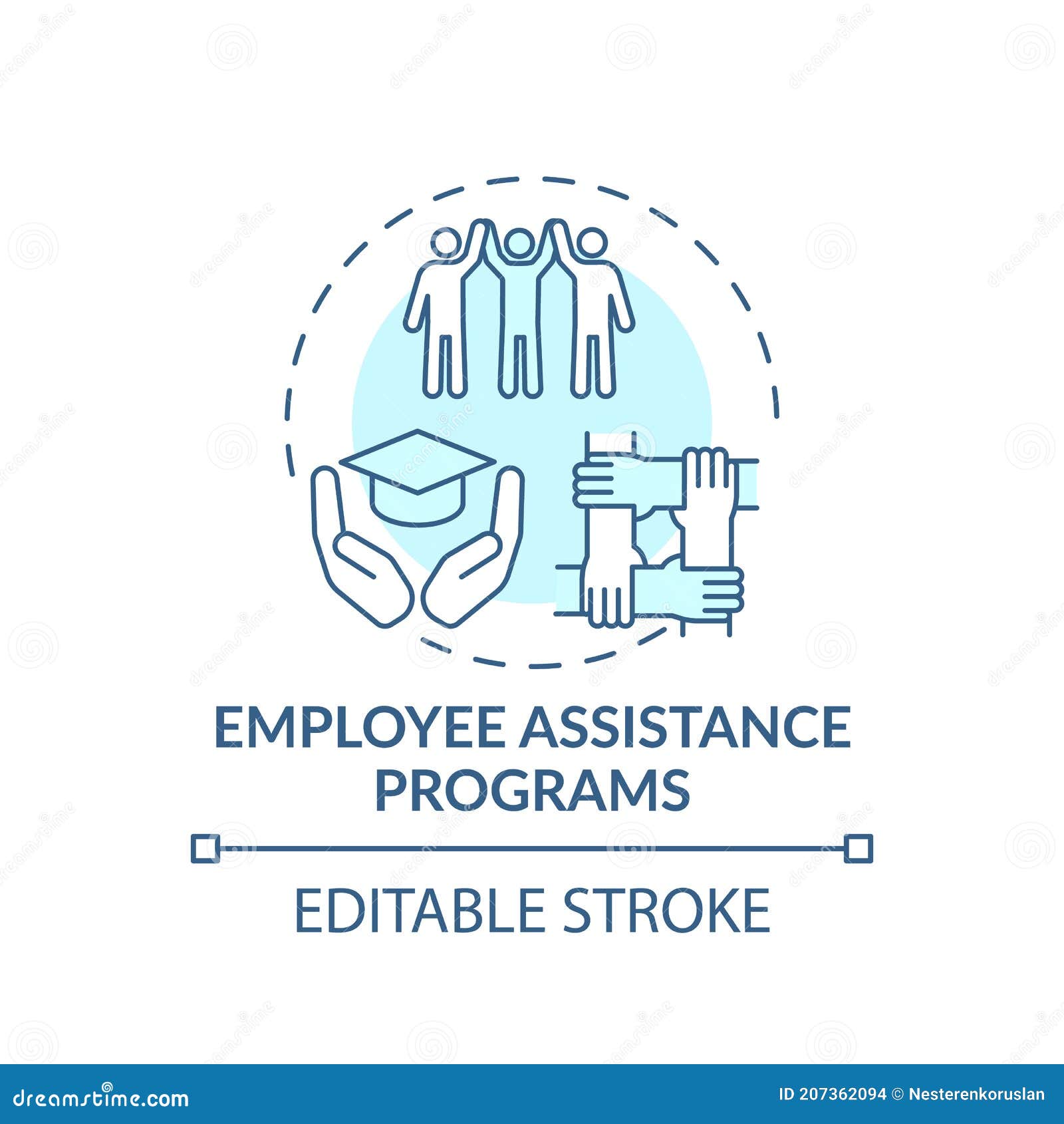 Employee Assistance Programs Concept Icon Stock Illustration ...