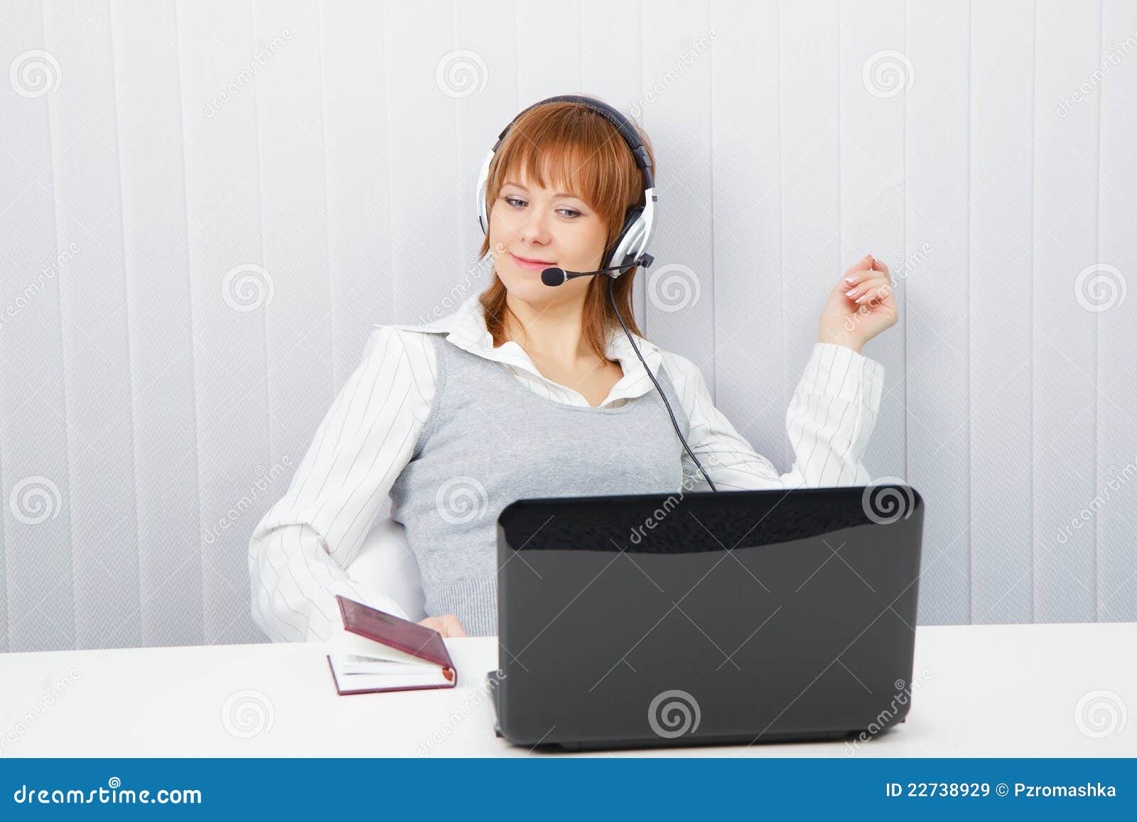 Employee Assistance Services Online Stock Image - Image of headphone ...