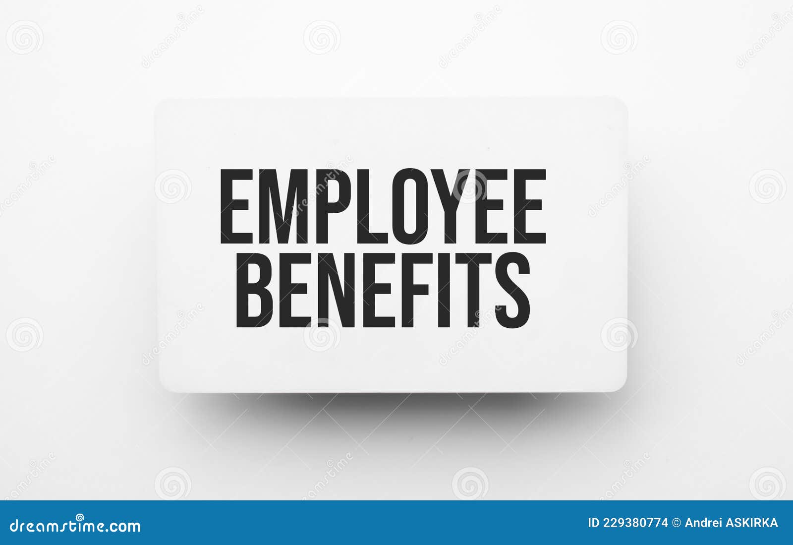 Employee Benefits Sign on Notepad on the White Backgound Stock Photo ...