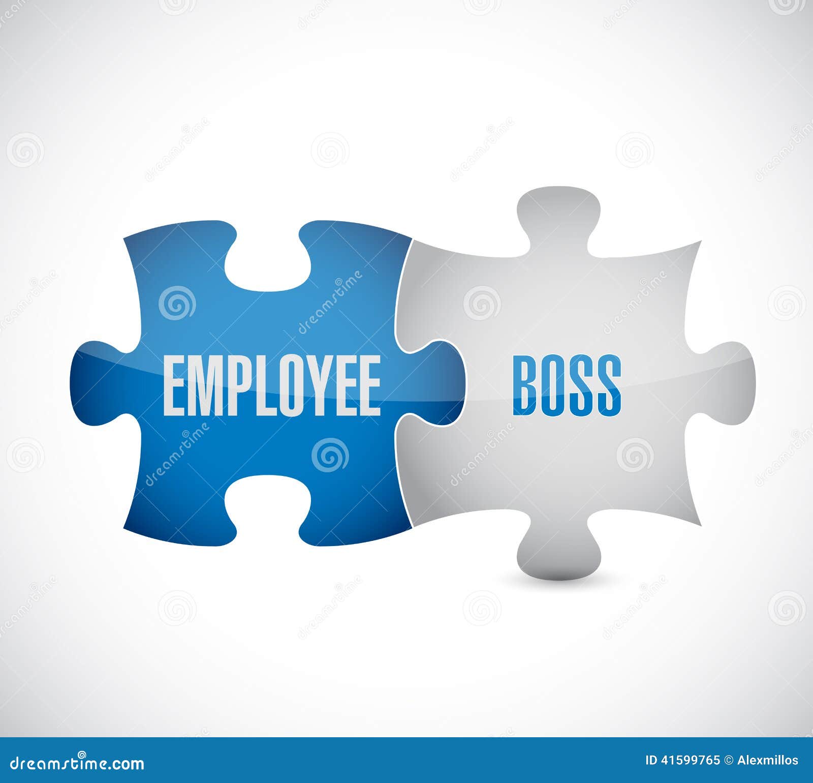 Employee Boss Puzzle Pieces Illustration Design Stock Illustration ...