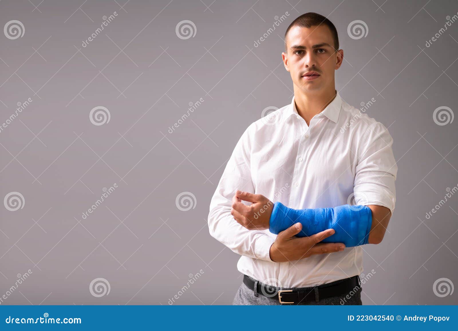 Employee with Broken Arm Accident Injury Stock Photo - Image of space ...