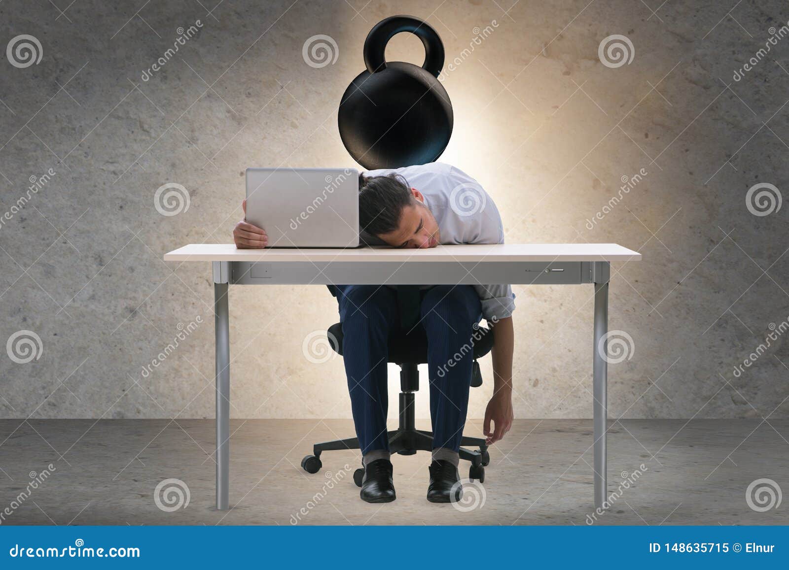 Employee with Burden of Work Stock Image - Image of frustration, burden ...