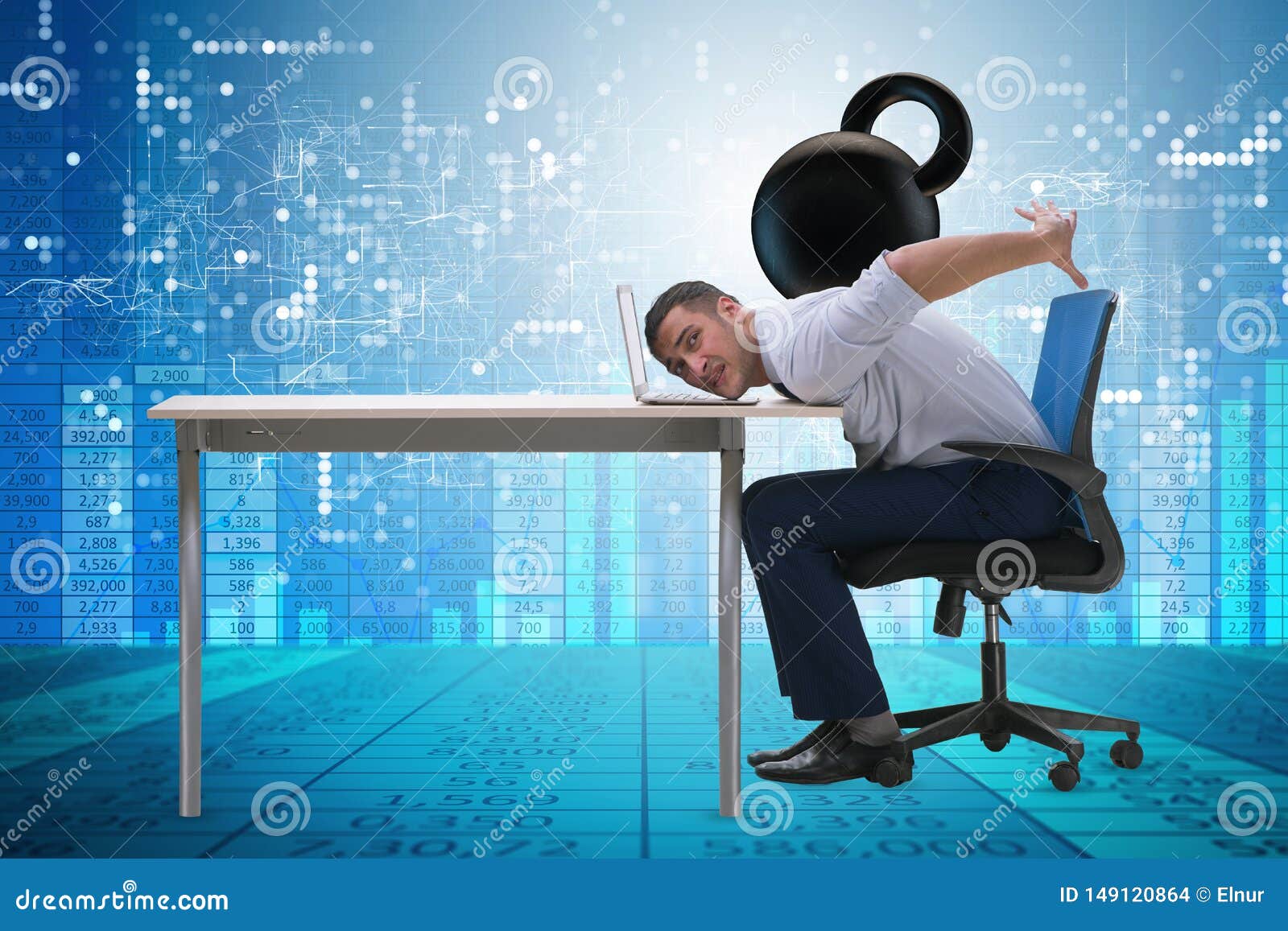 The Employee with Burden of Work Stock Photo - Image of office, manager ...