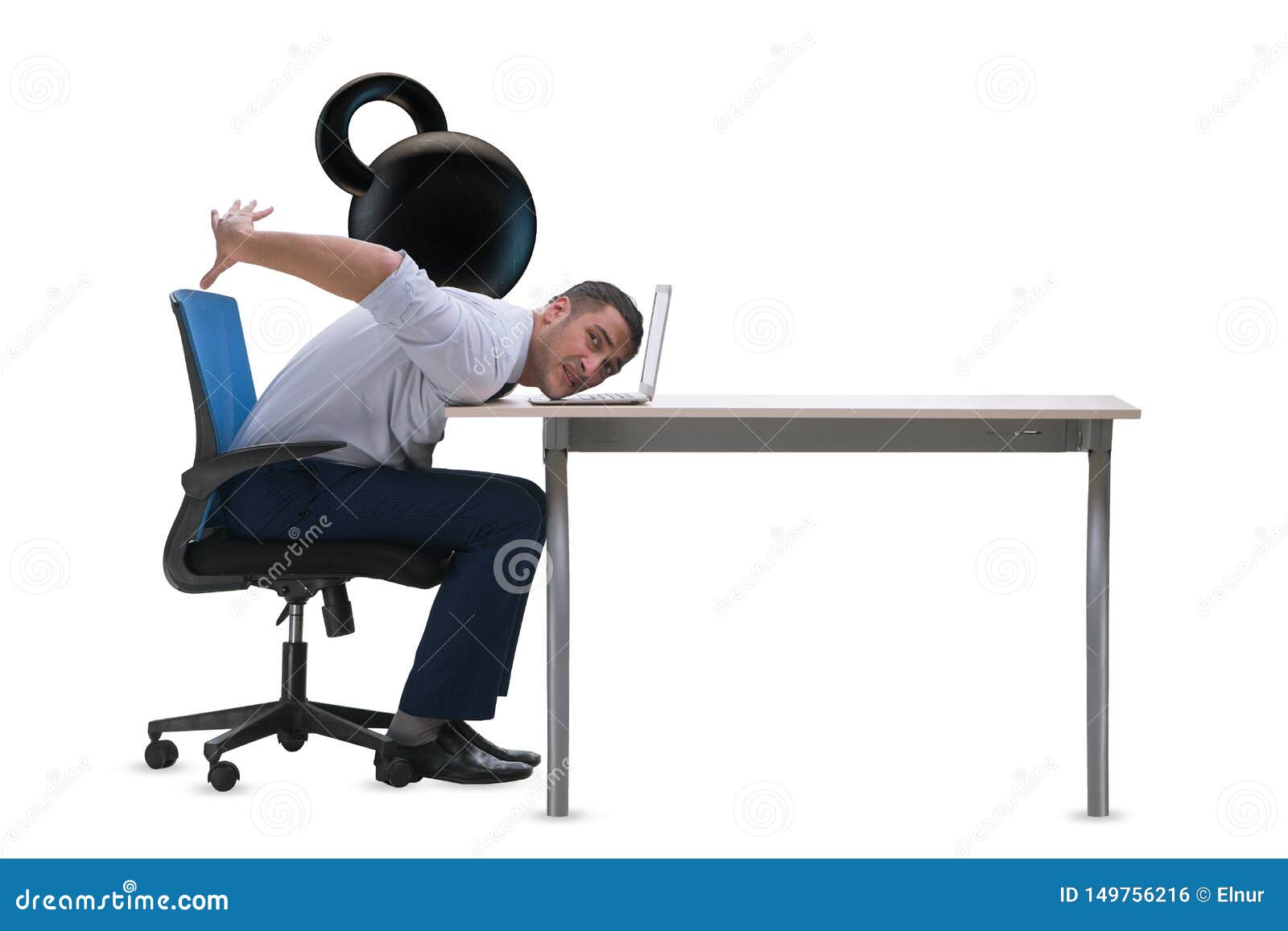 Employee with Burden of Work Stock Photo - Image of businessman ...