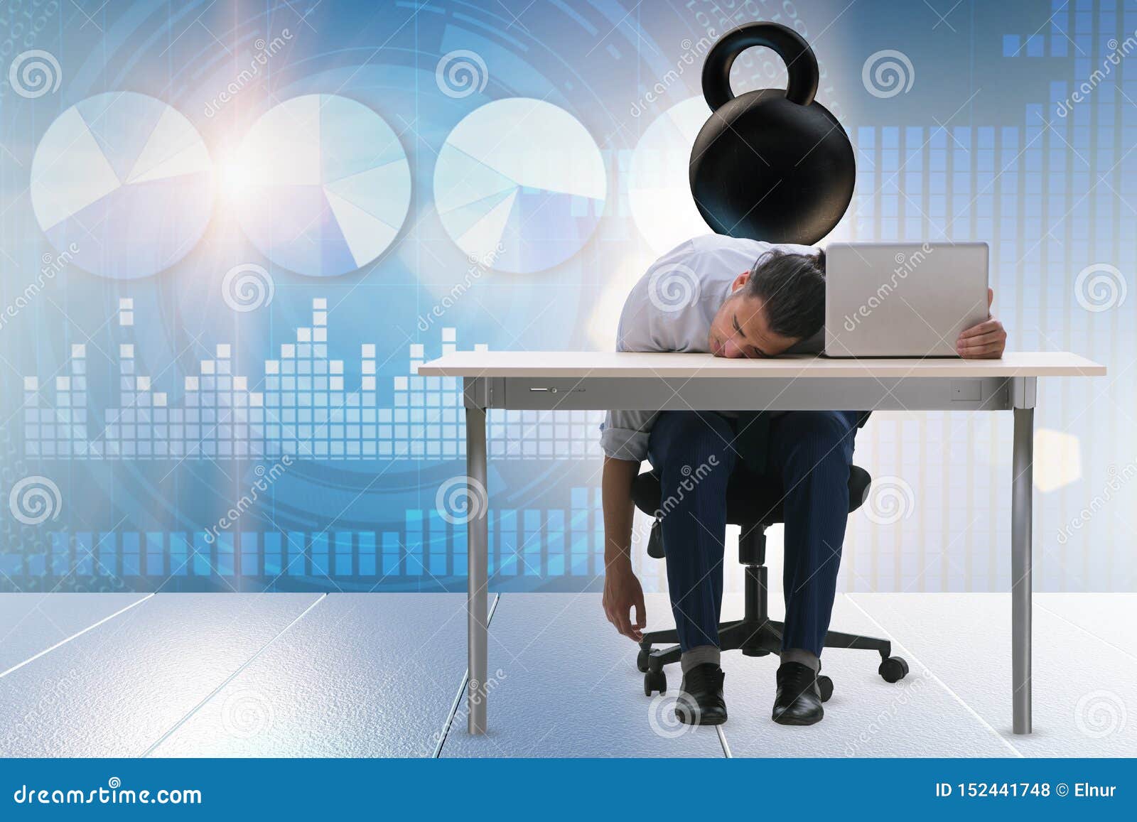 Employee with Burden of Work Stock Photo - Image of manager ...