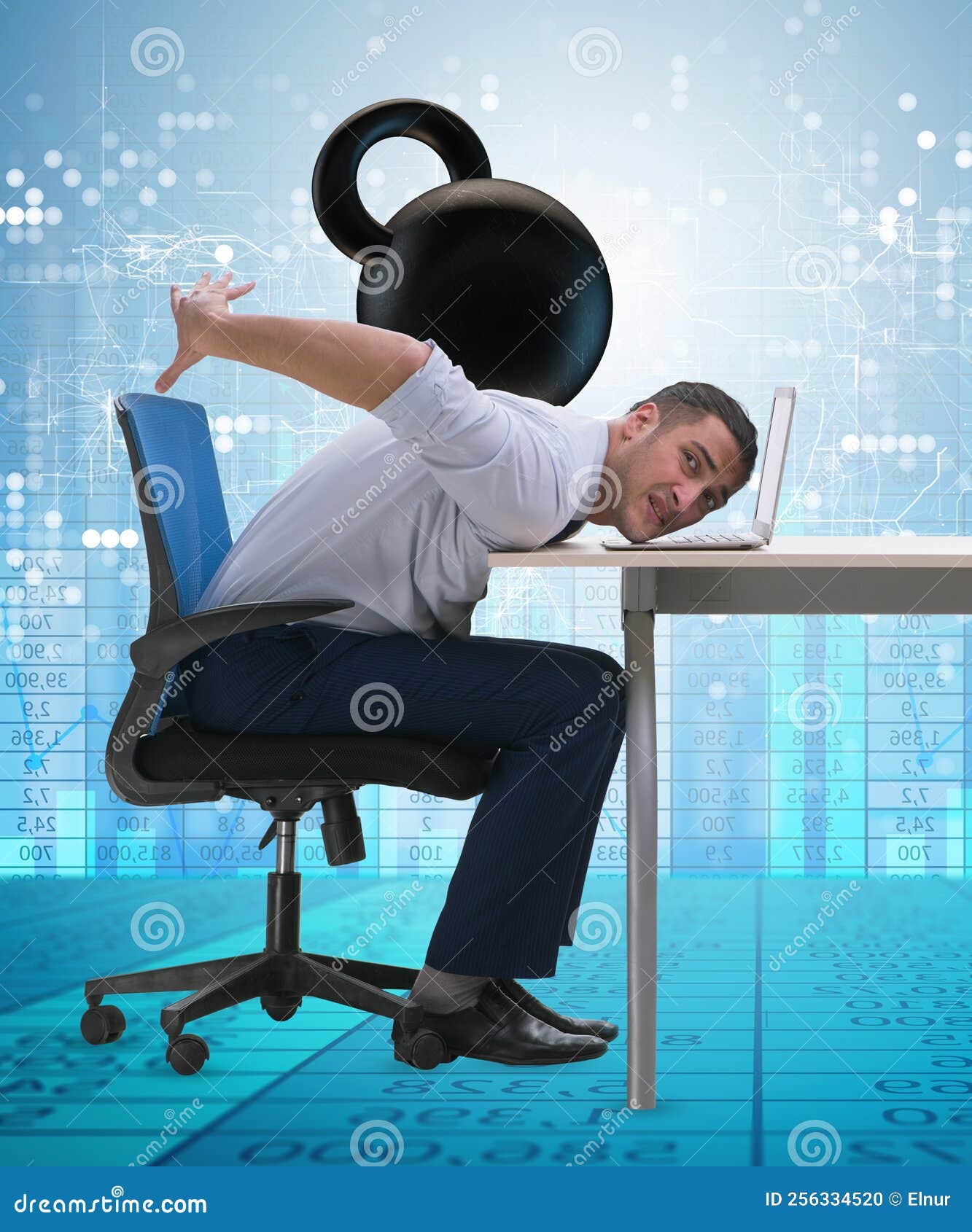 Employee with Burden of Work Stock Photo - Image of frustrated ...