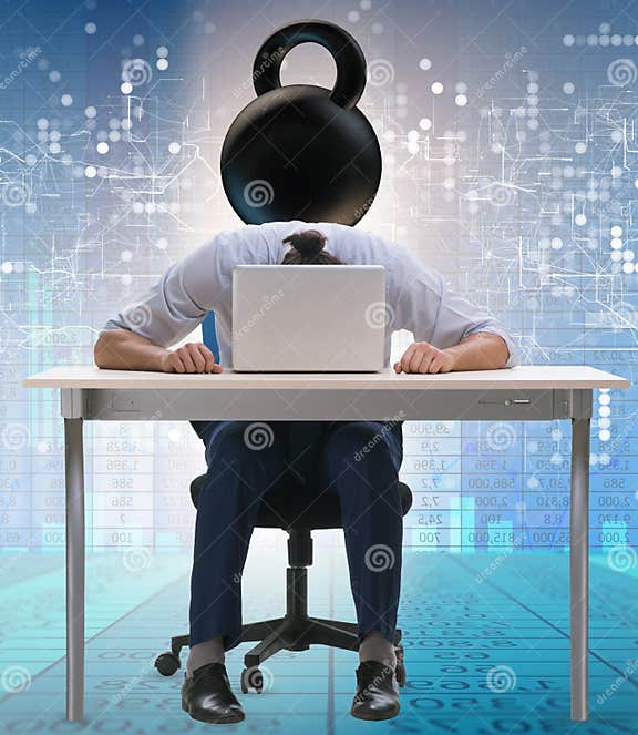 Employee with Burden of Work Stock Photo - Image of office, hardworking ...