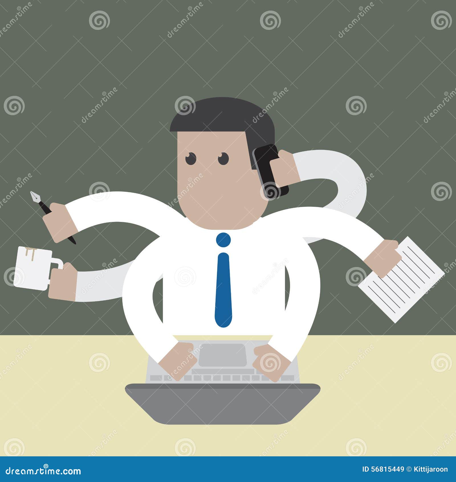 Employee Businessman Man Running Fast Go To Work With Time Beaker Clock ...