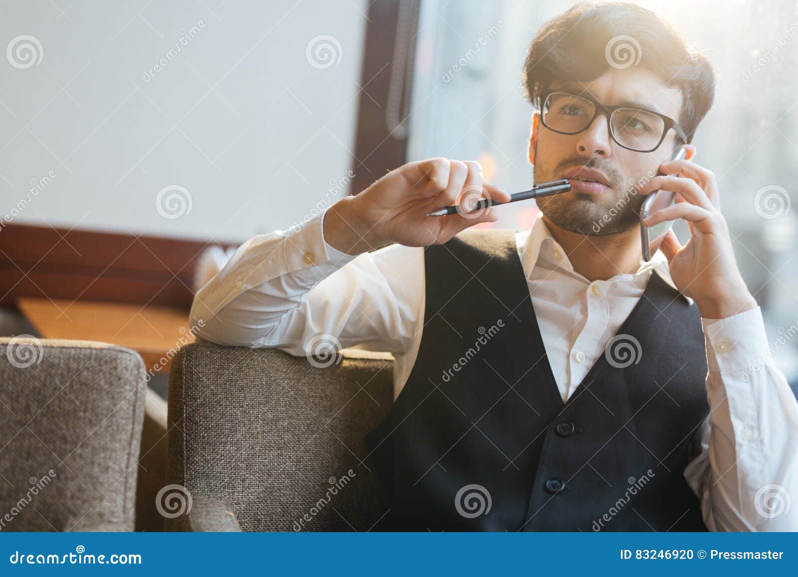 Employee calling stock photo. Image of business, speaking - 83246920