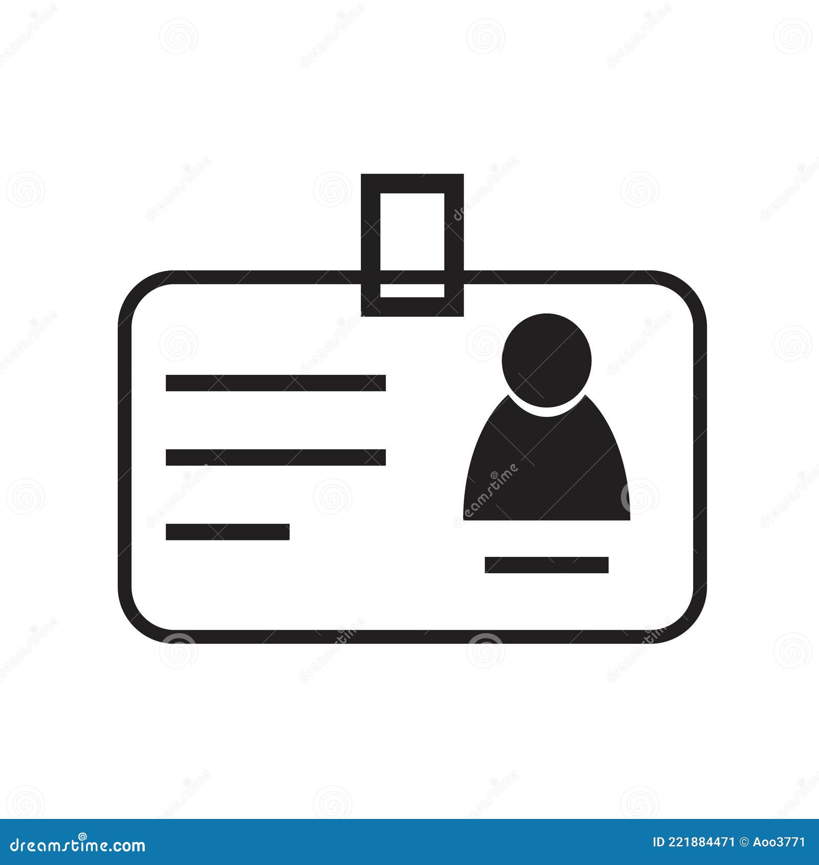 Employee Card Icon Symbol on White Vector Background Stock Illustration ...