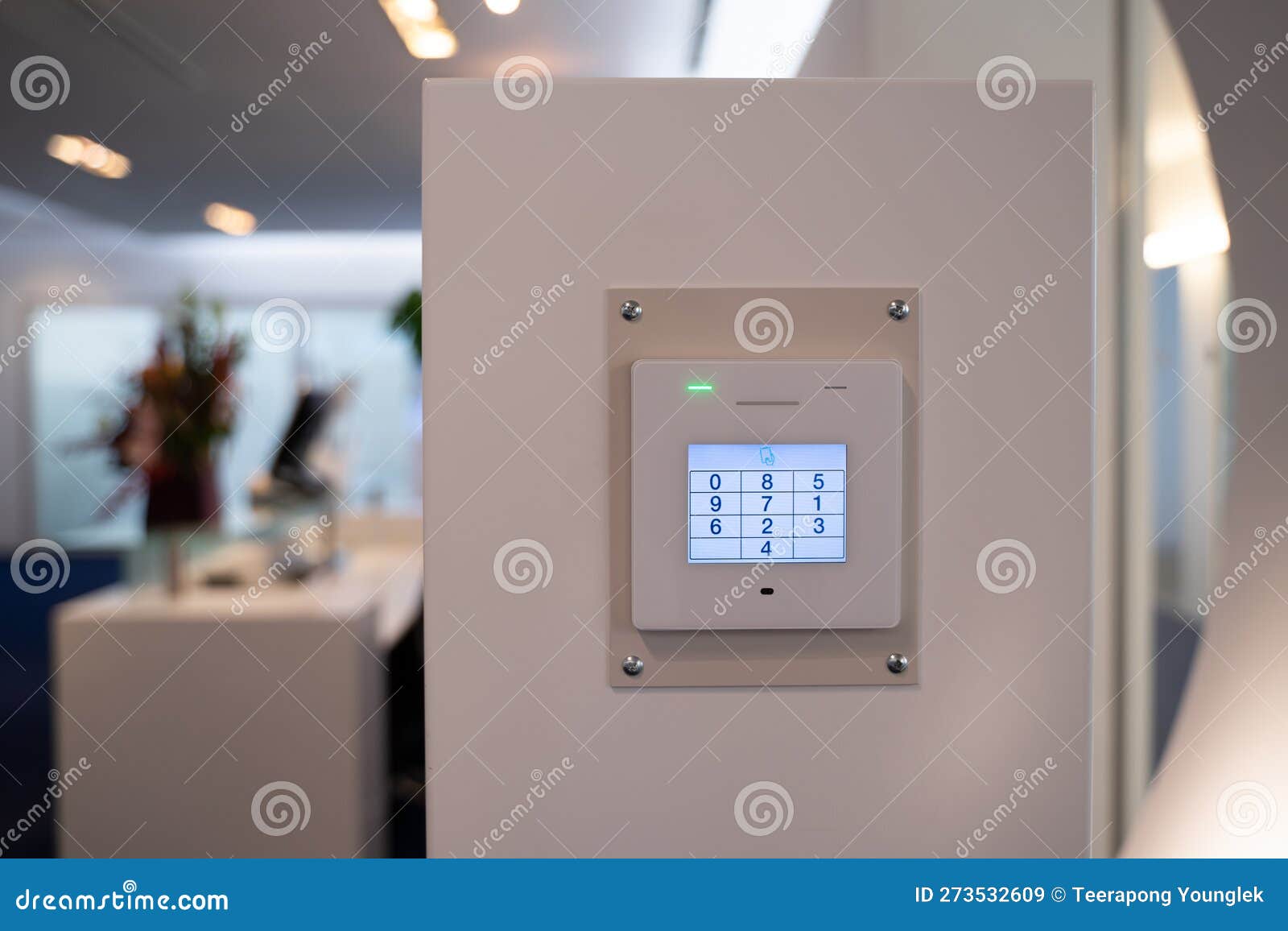 Employee Card Scanner before Entering the Office, Office Stock Image ...