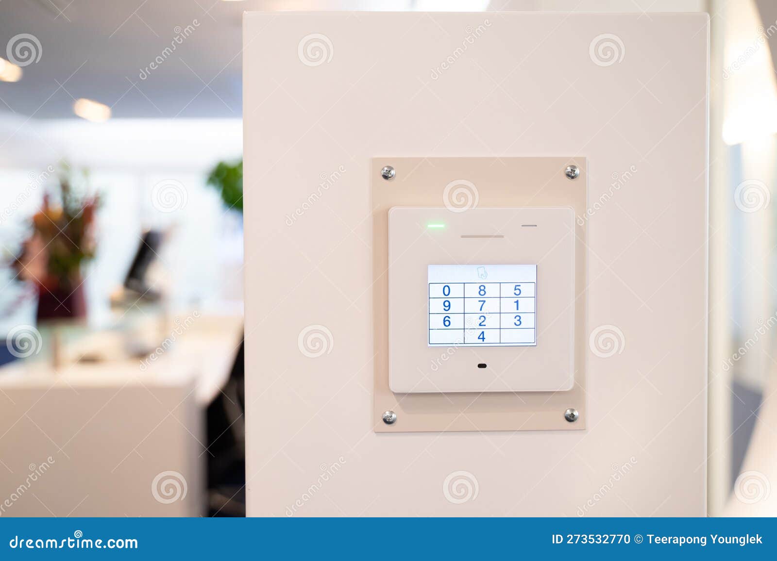 Employee Card Scanner before Entering the Office, Office Stock Photo ...