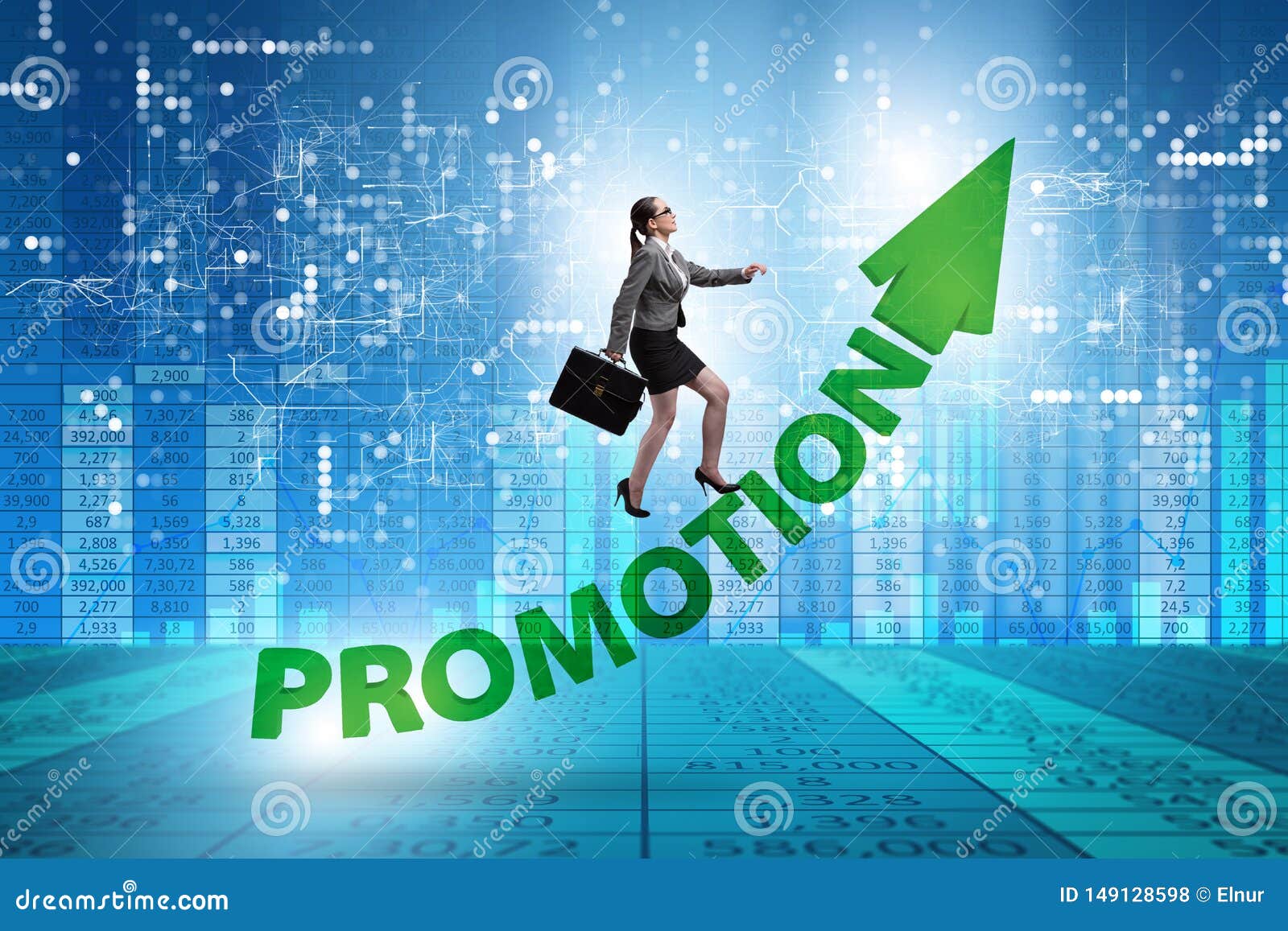 The Employee in Career Promotion Concept Stock Photo - Image of career ...