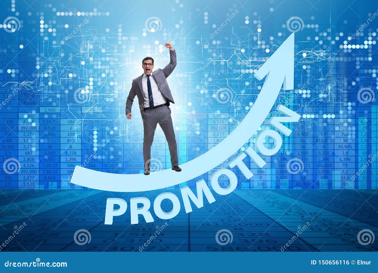 The Employee in Career Promotion Concept Stock Photo - Image of ...