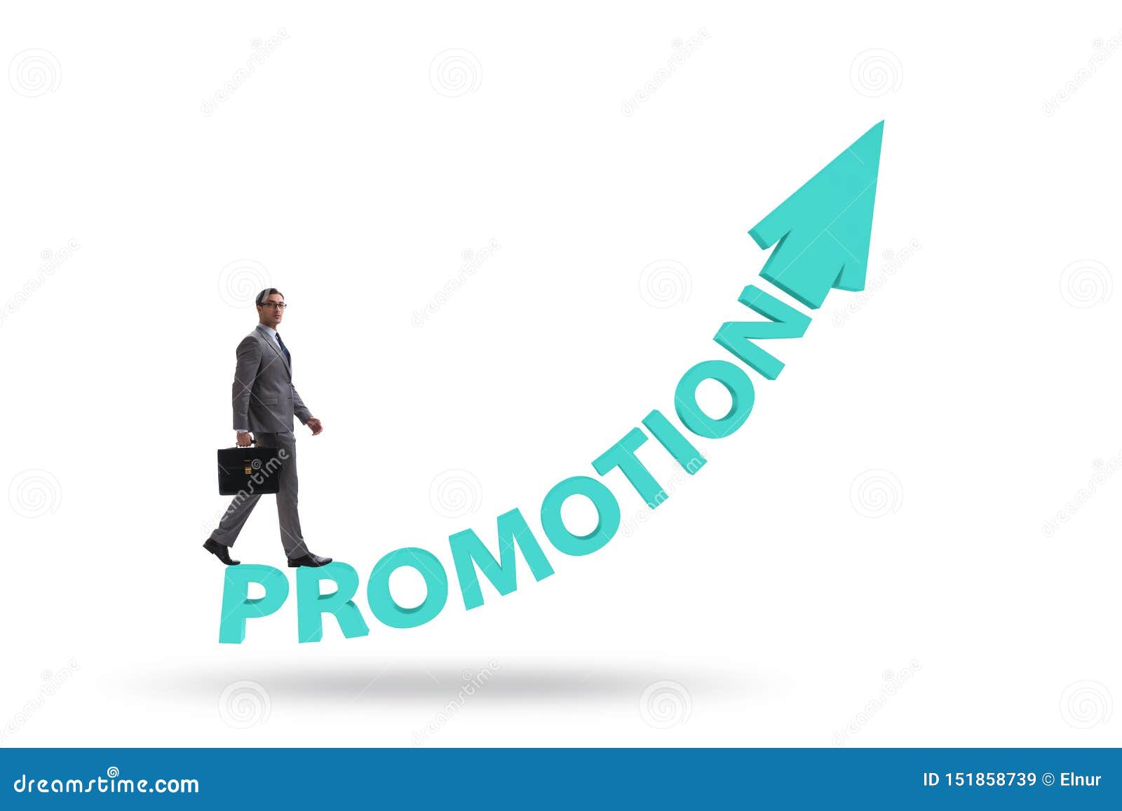 Employee in Career Promotion Concept Stock Image - Image of corporate ...