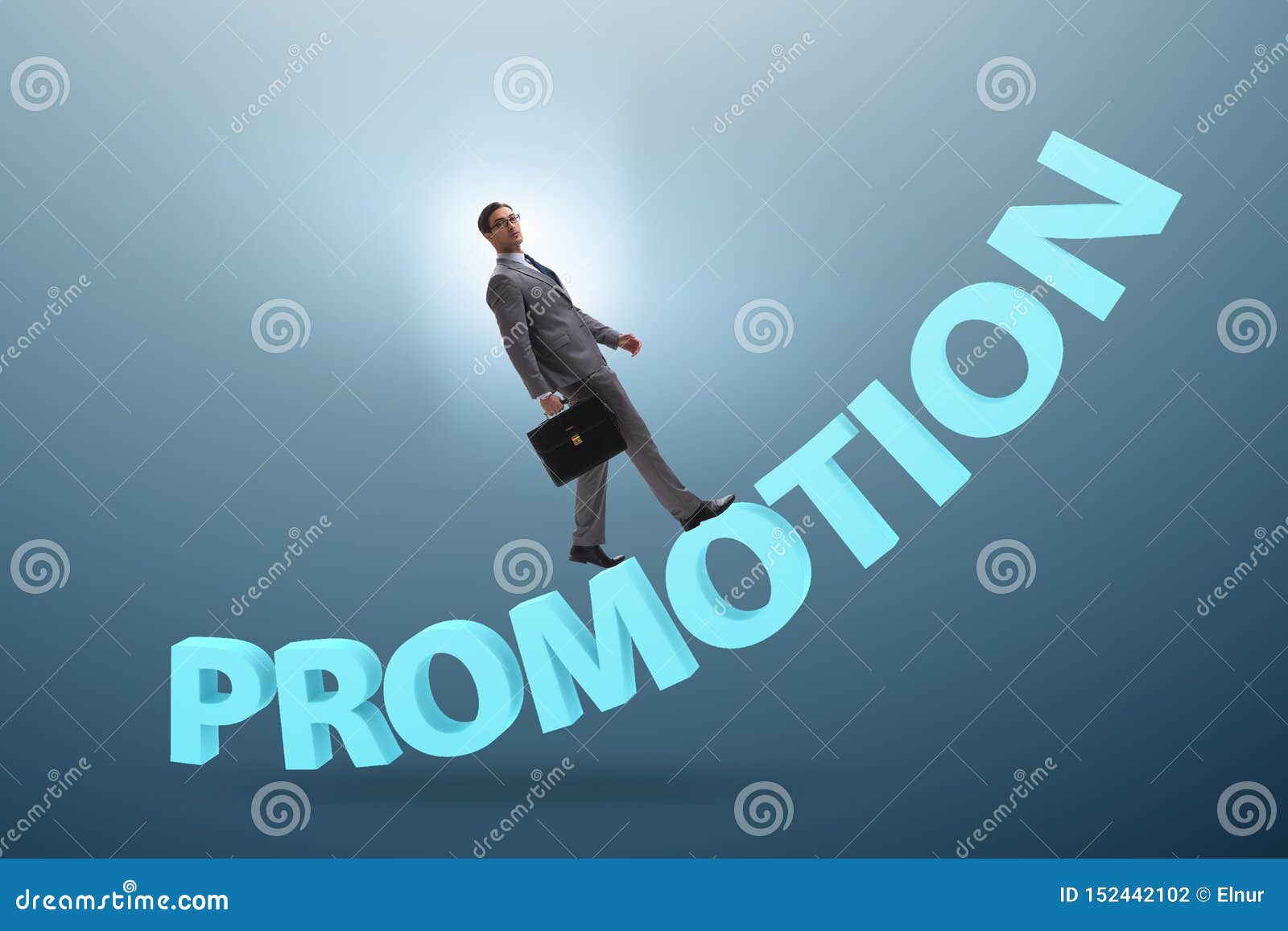 Employee in Career Promotion Concept Stock Photo - Image of businessman ...