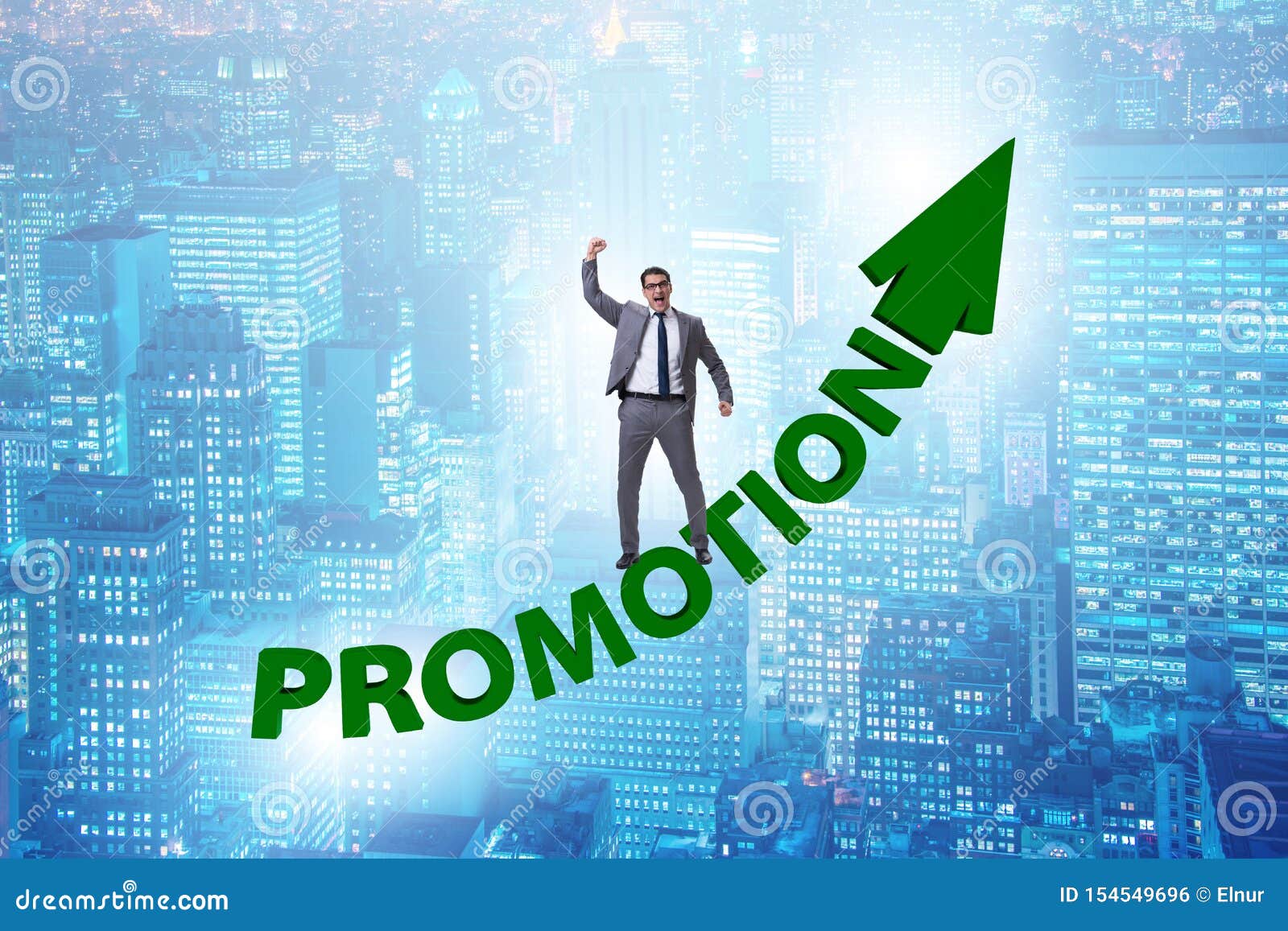 Employee in Career Promotion Concept Stock Photo - Image of businessman ...