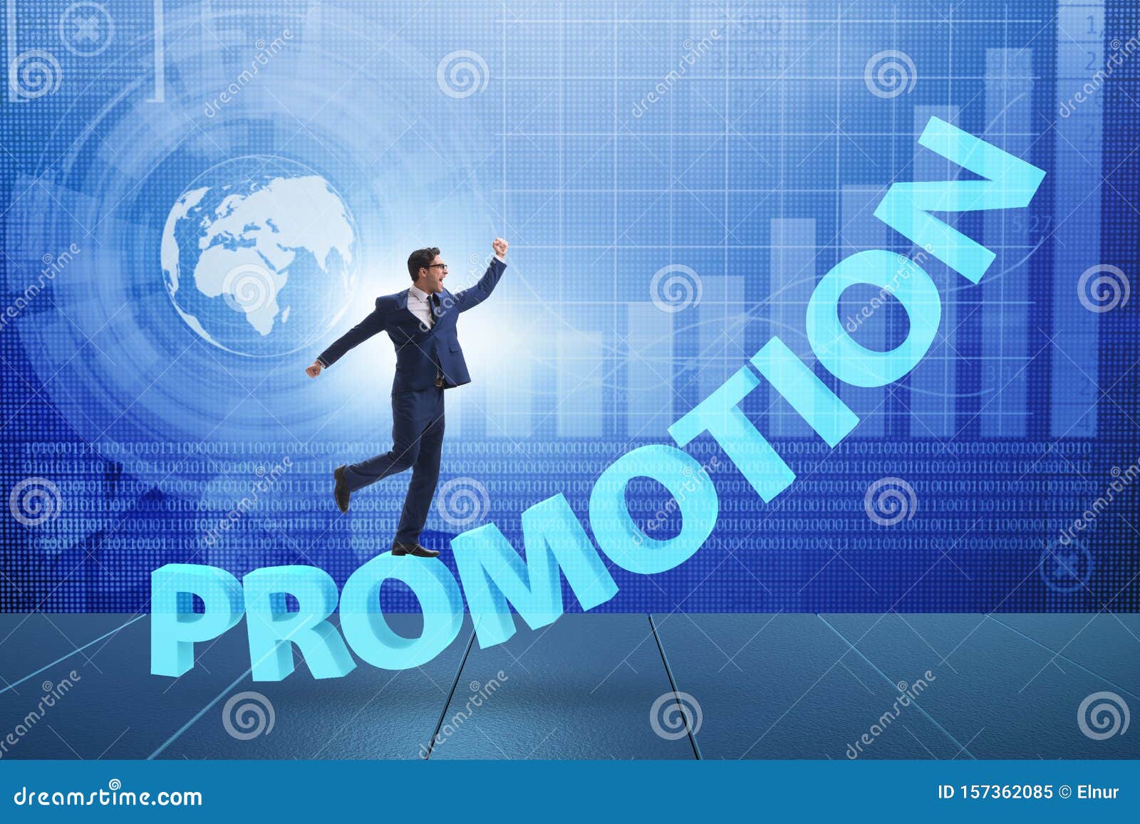 Employee in Career Promotion Concept Stock Image - Image of businessman ...