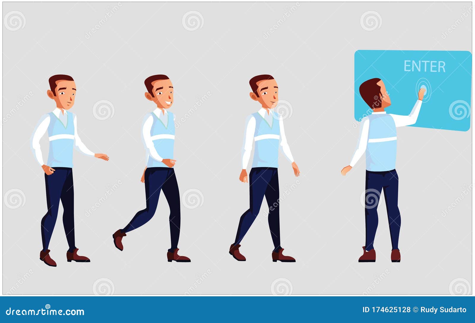 Employee Cartoon Vector stock vector. Illustration of showing - 174625128