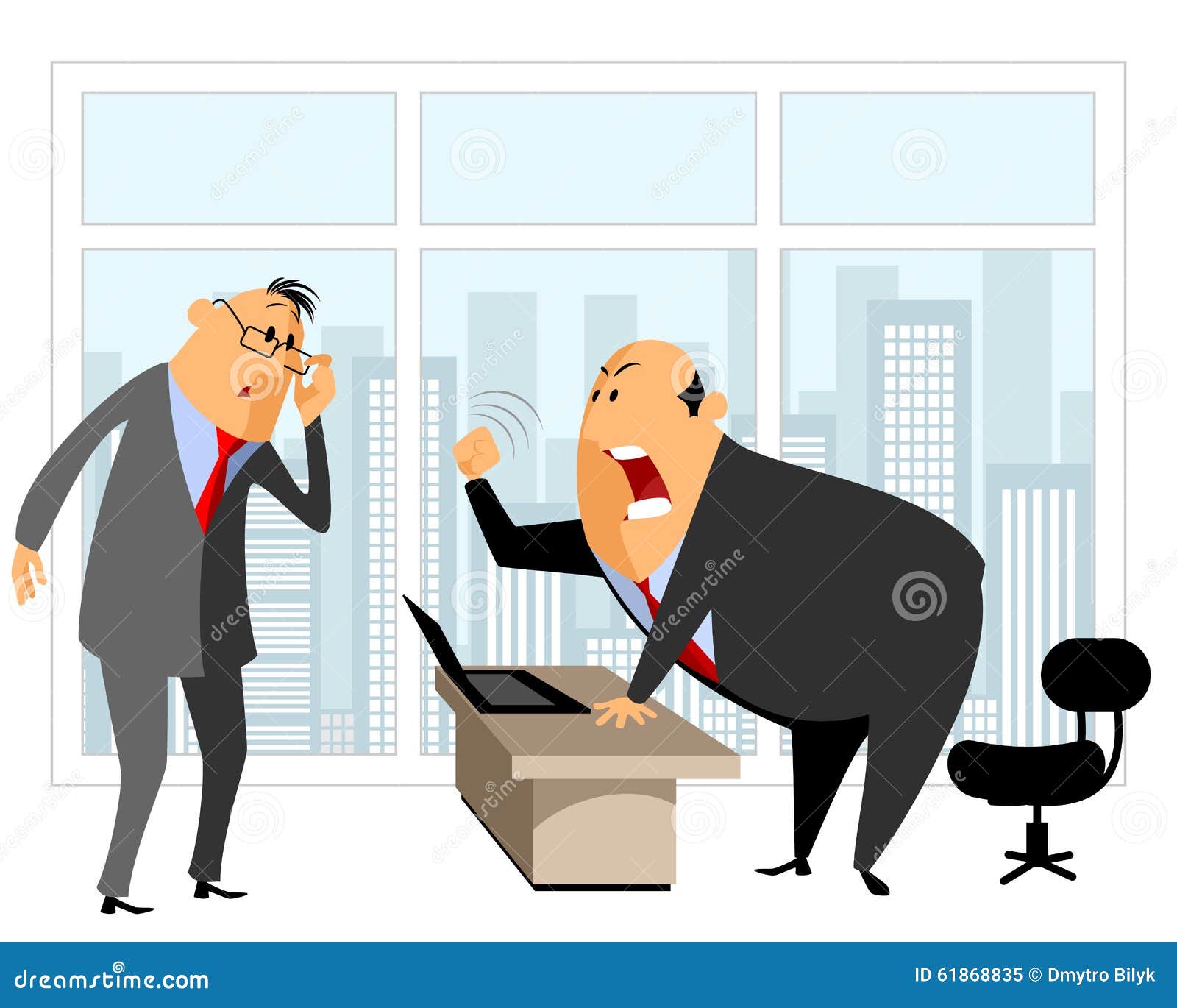 Employee and chief stock vector. Illustration of business - 61868835