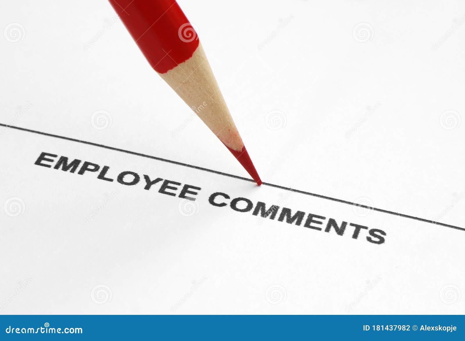 Employee comments stock photo. Image of success, check - 181437982
