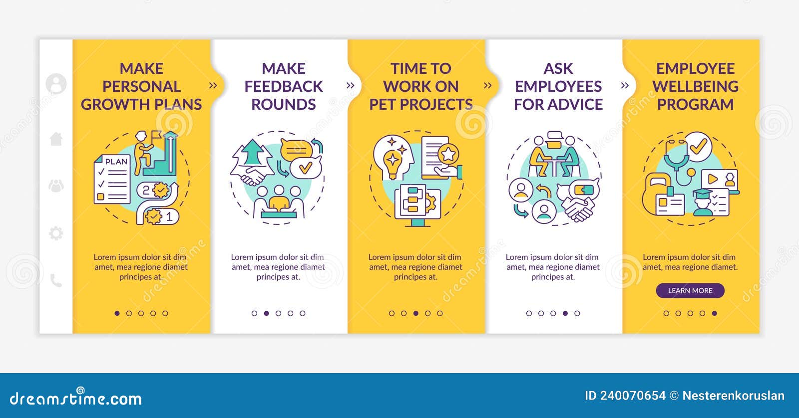 Employee Commitment Symbol With A Human Figure Connected To An ...