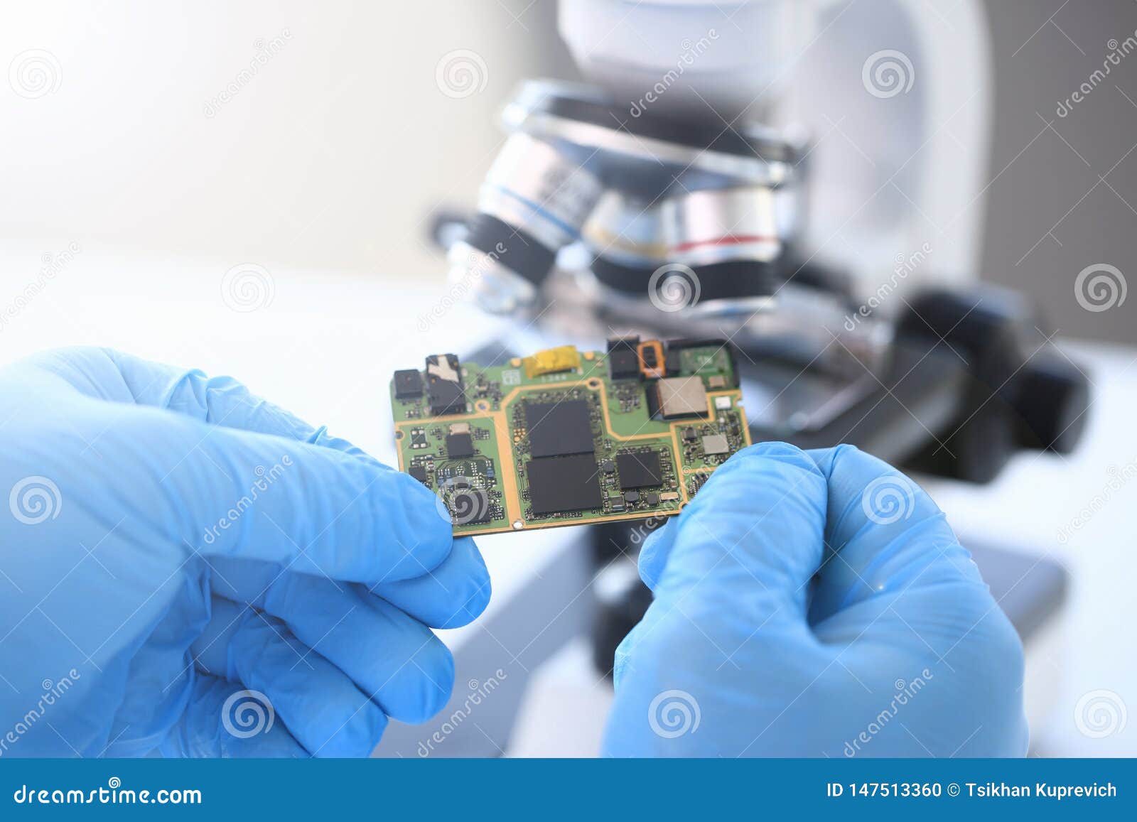 An Employee of Computer Repair Service Stock Photo - Image of device ...