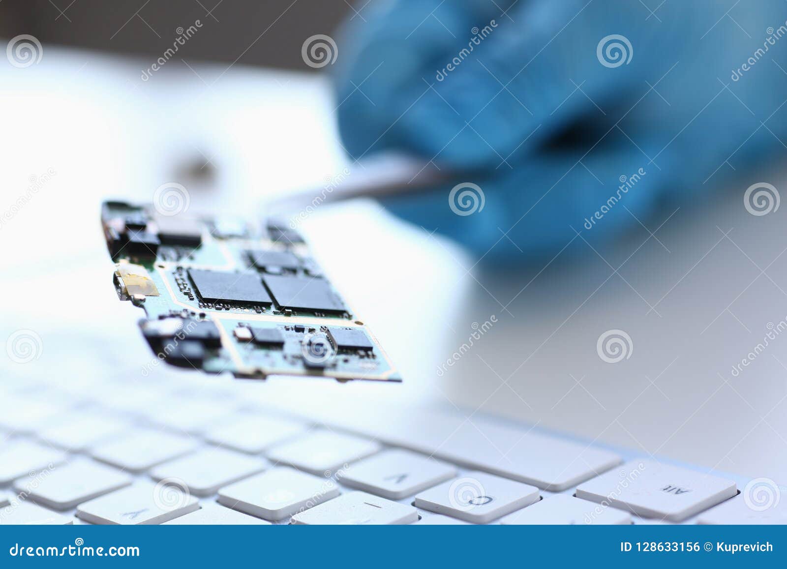 An Employee of Computer Repair Service Stock Photo - Image of ...