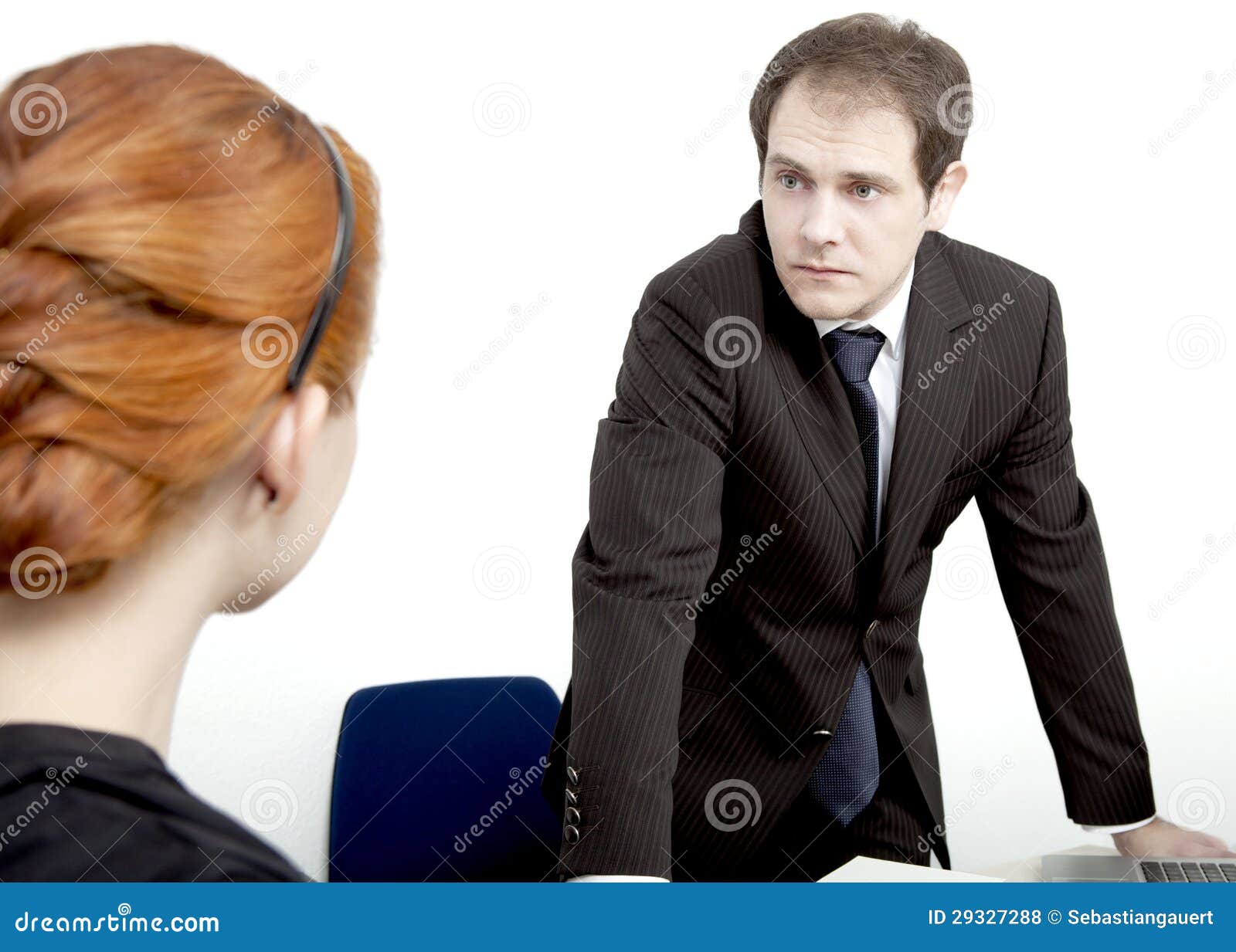 Employee Confronting Her Boss Stock Photo - Image of business, earnest ...