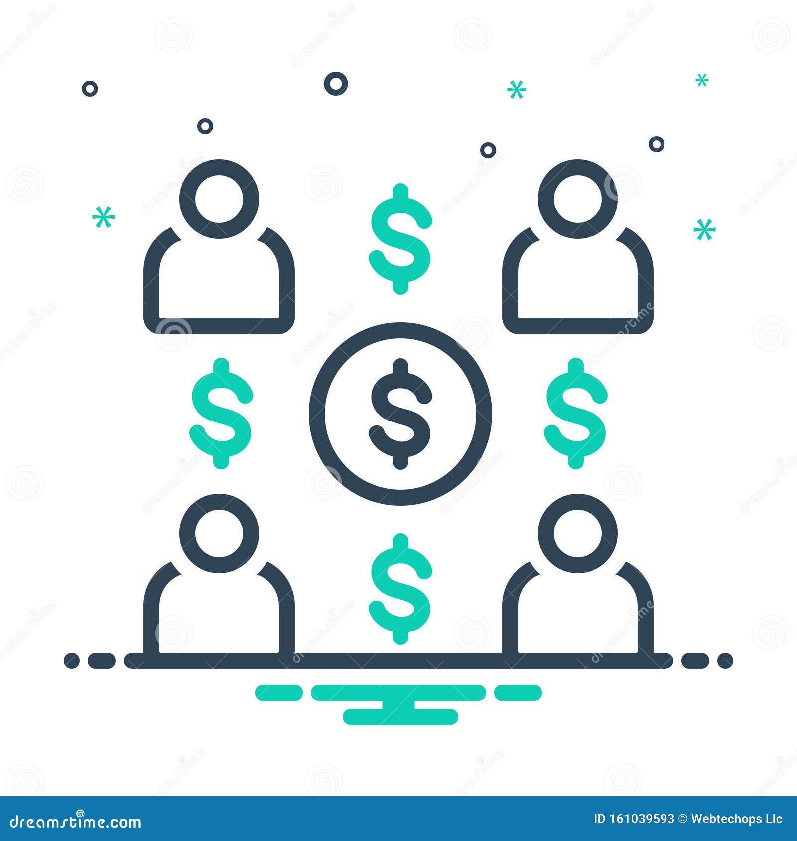 Mix Icon for Employee Costs, Expenses and Salary Stock Vector ...