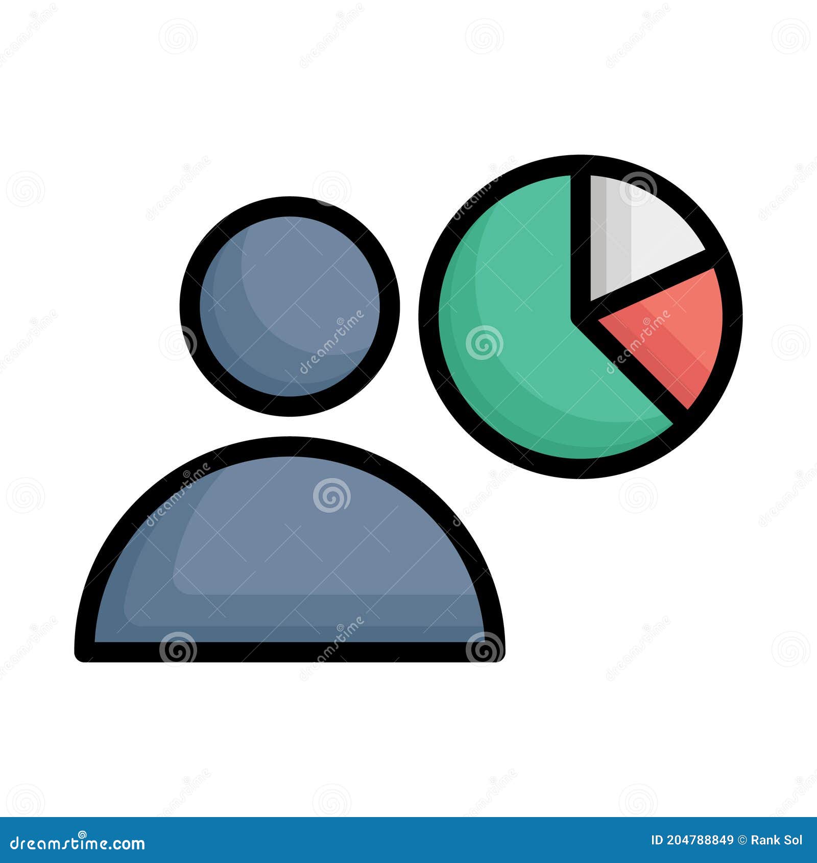 Employee Data, Employee Graph Vector Icon Which Can Easily Modify Stock ...