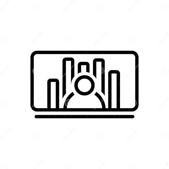 Black Line Icon for Employee Data, Employee and Data Stock Vector ...