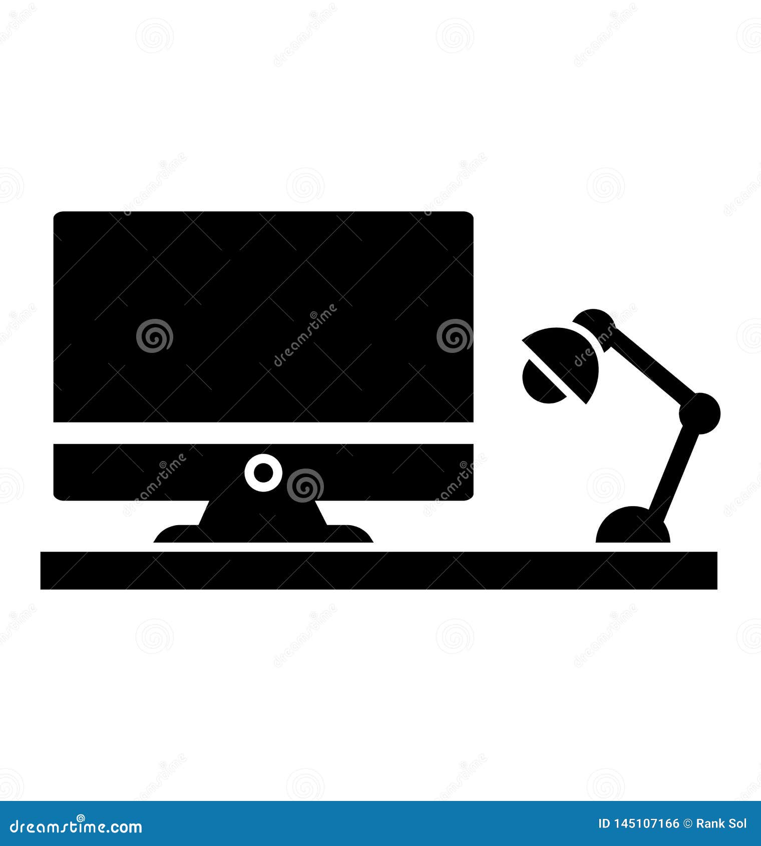 Employee Desk Isolated Vector Icon Which Can Easily Modify or Edit ...