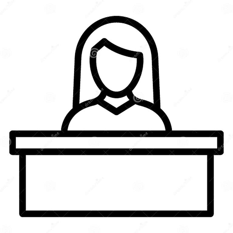 Employee Desk Vector Icon Which Can Easily Edit Stock Vector ...