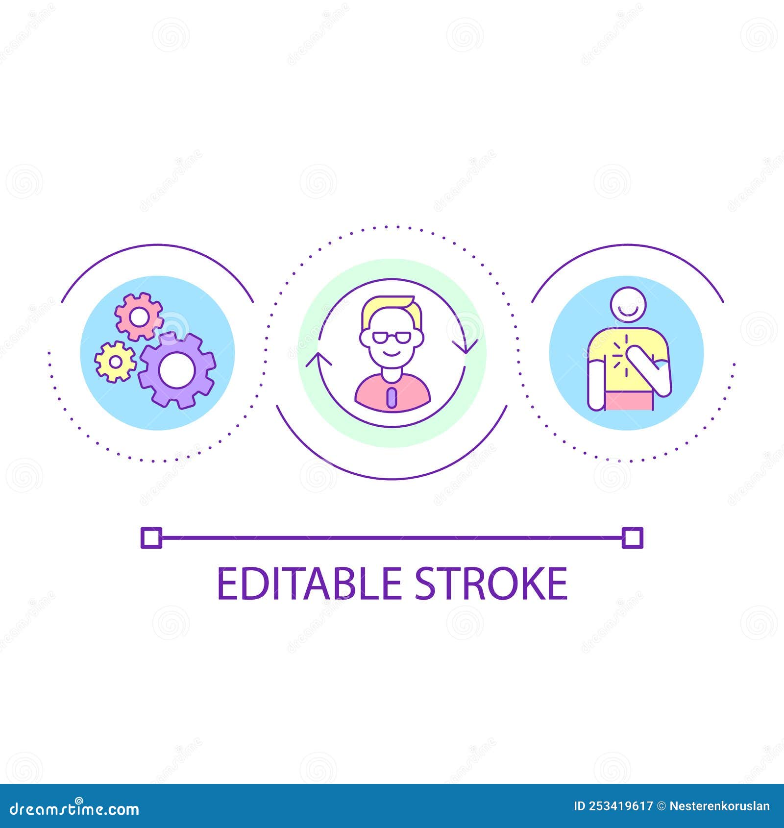 Employee Development and Growth Loop Concept Icon Stock Vector ...