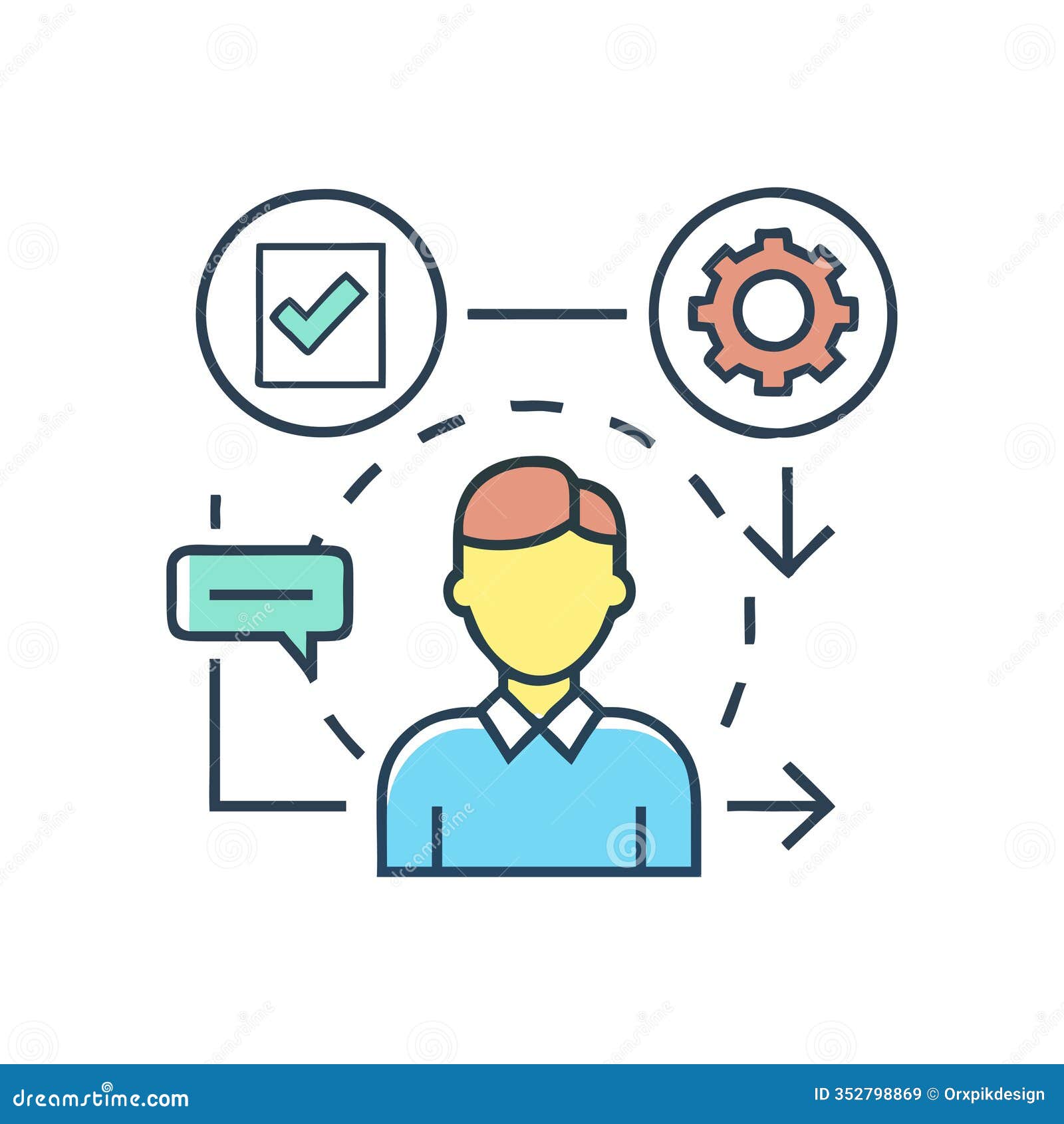 Employee Development Plan Icon Design Vector Illustration ...