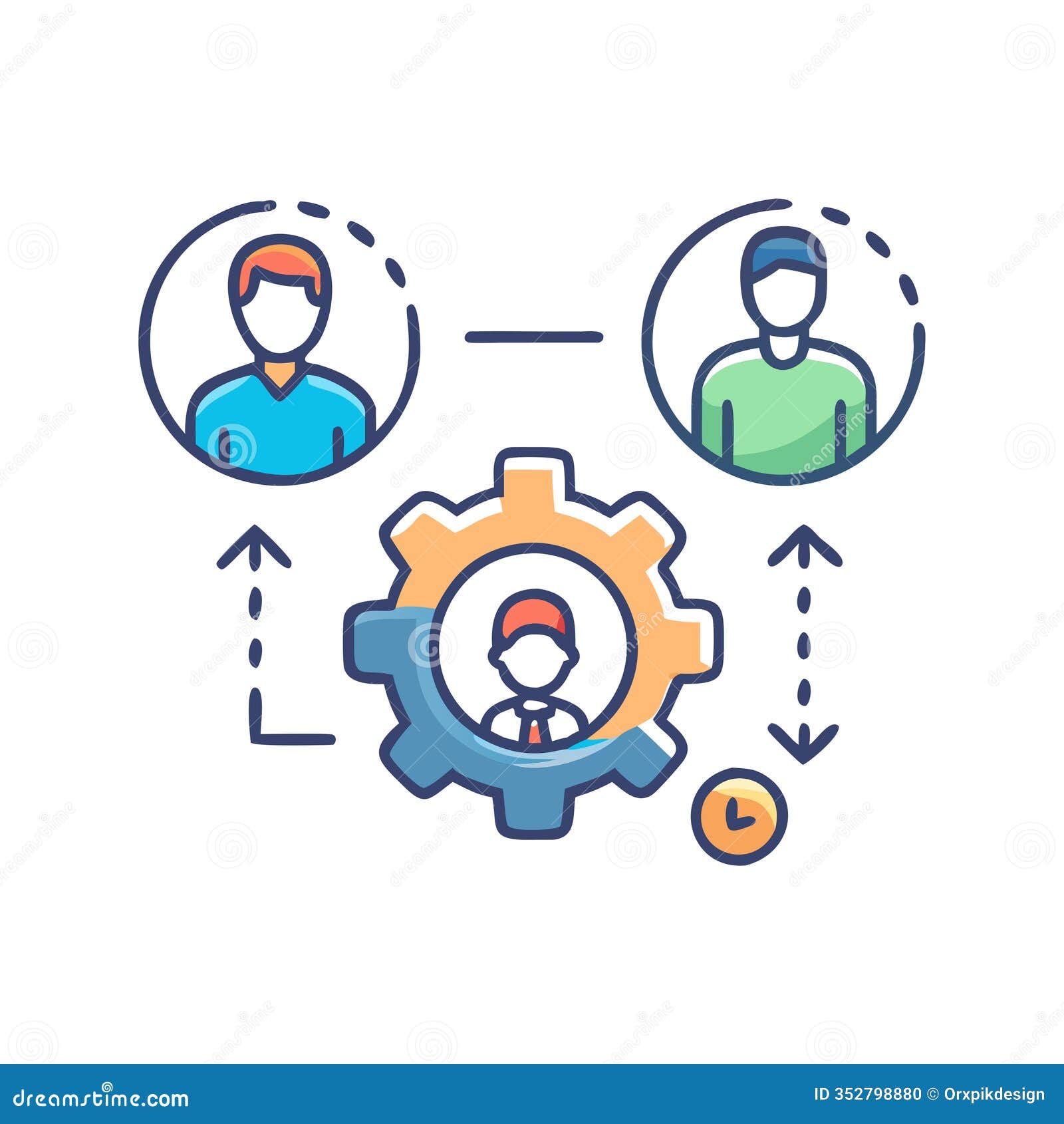Employee Development Strategy Icon Design Stock Vector - Illustration ...