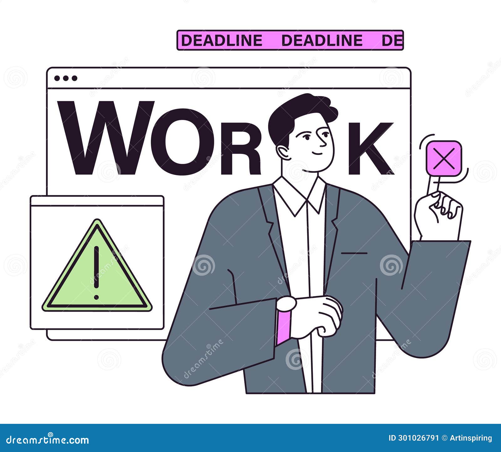 Employee Efficiency. Business Employee Productive Multitasking Stock ...