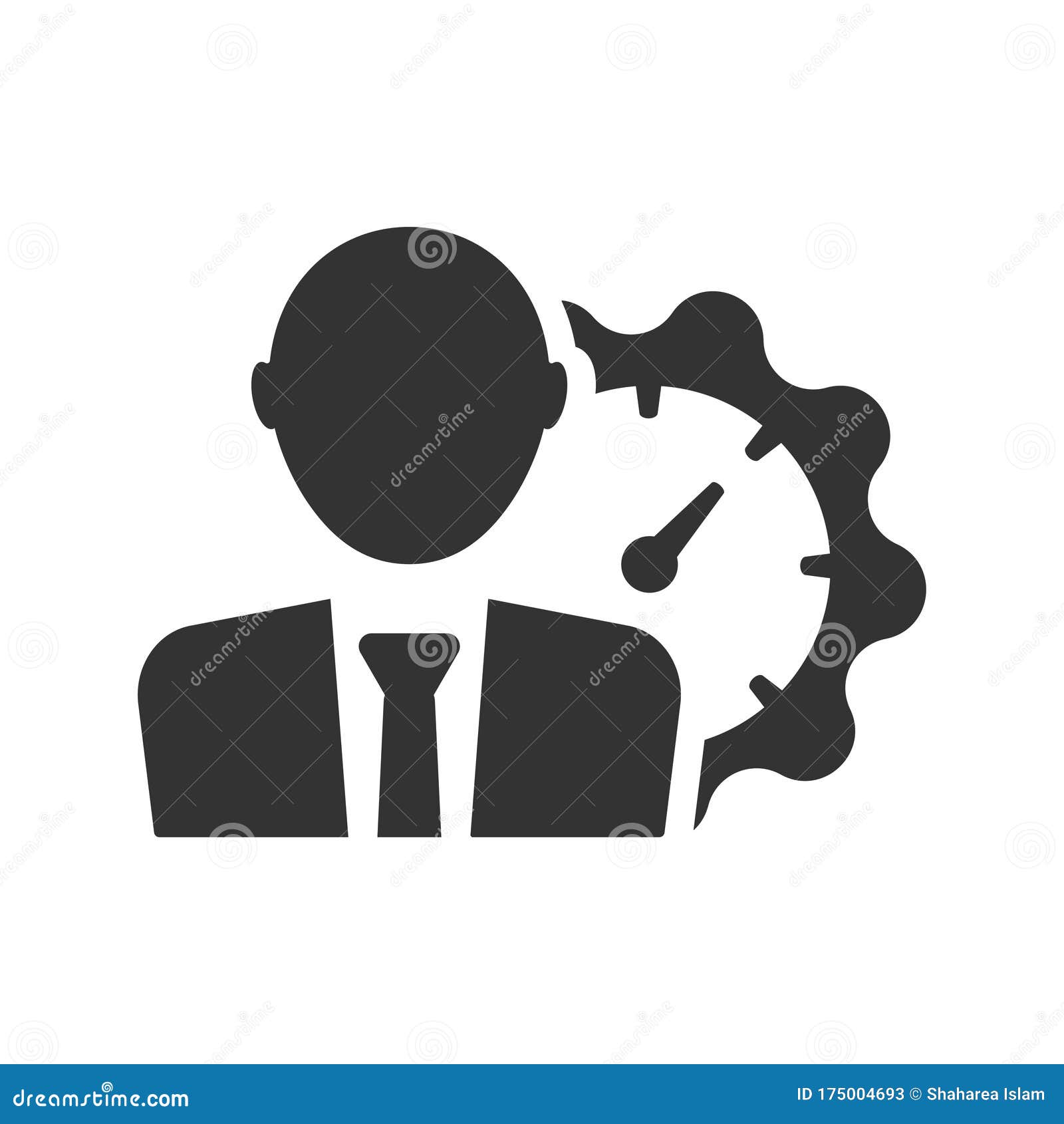 Employee Efficiency icon stock vector. Illustration of deadline - 175004693