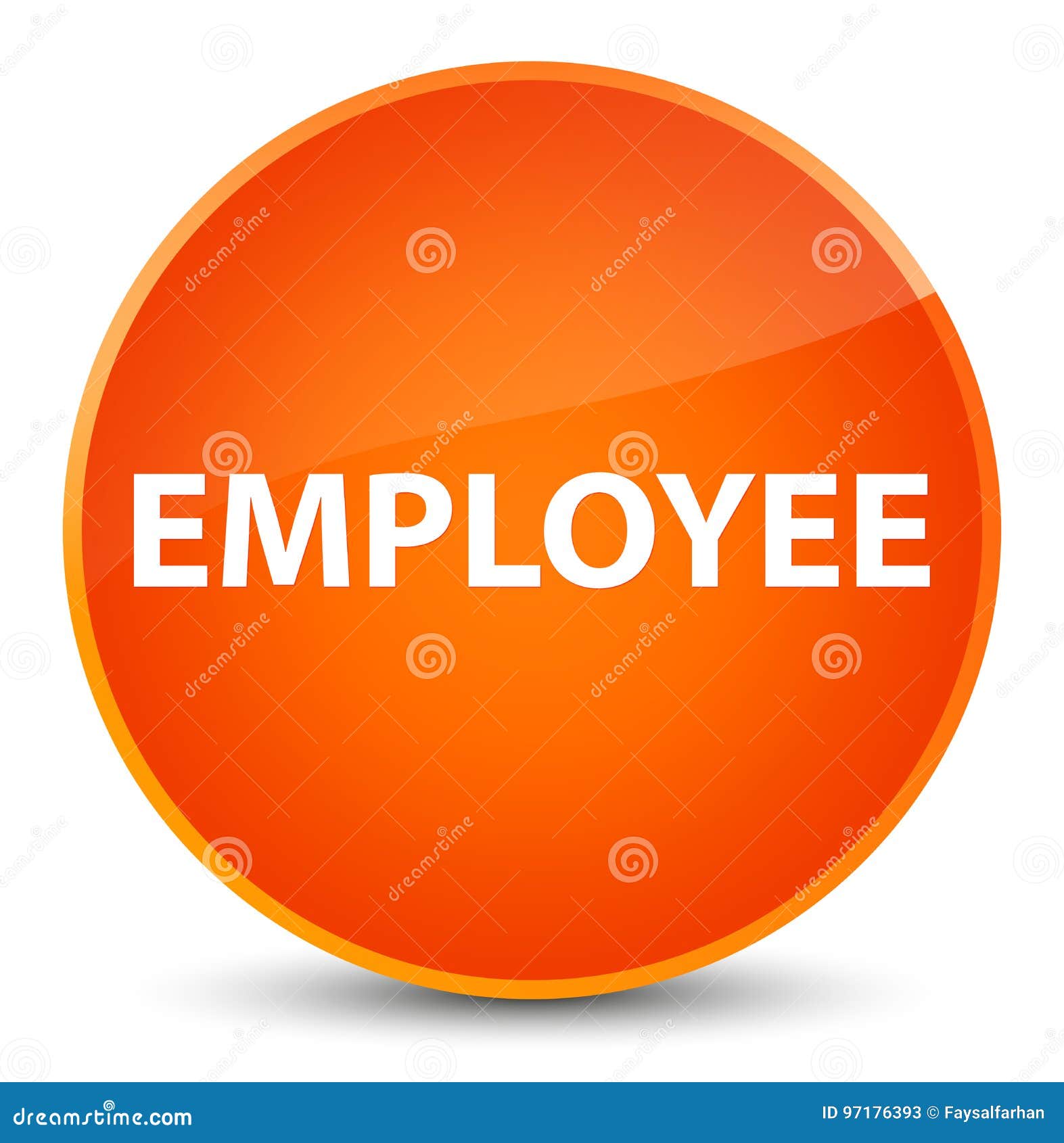 Employee Elegant Orange Round Button Stock Illustration - Illustration ...