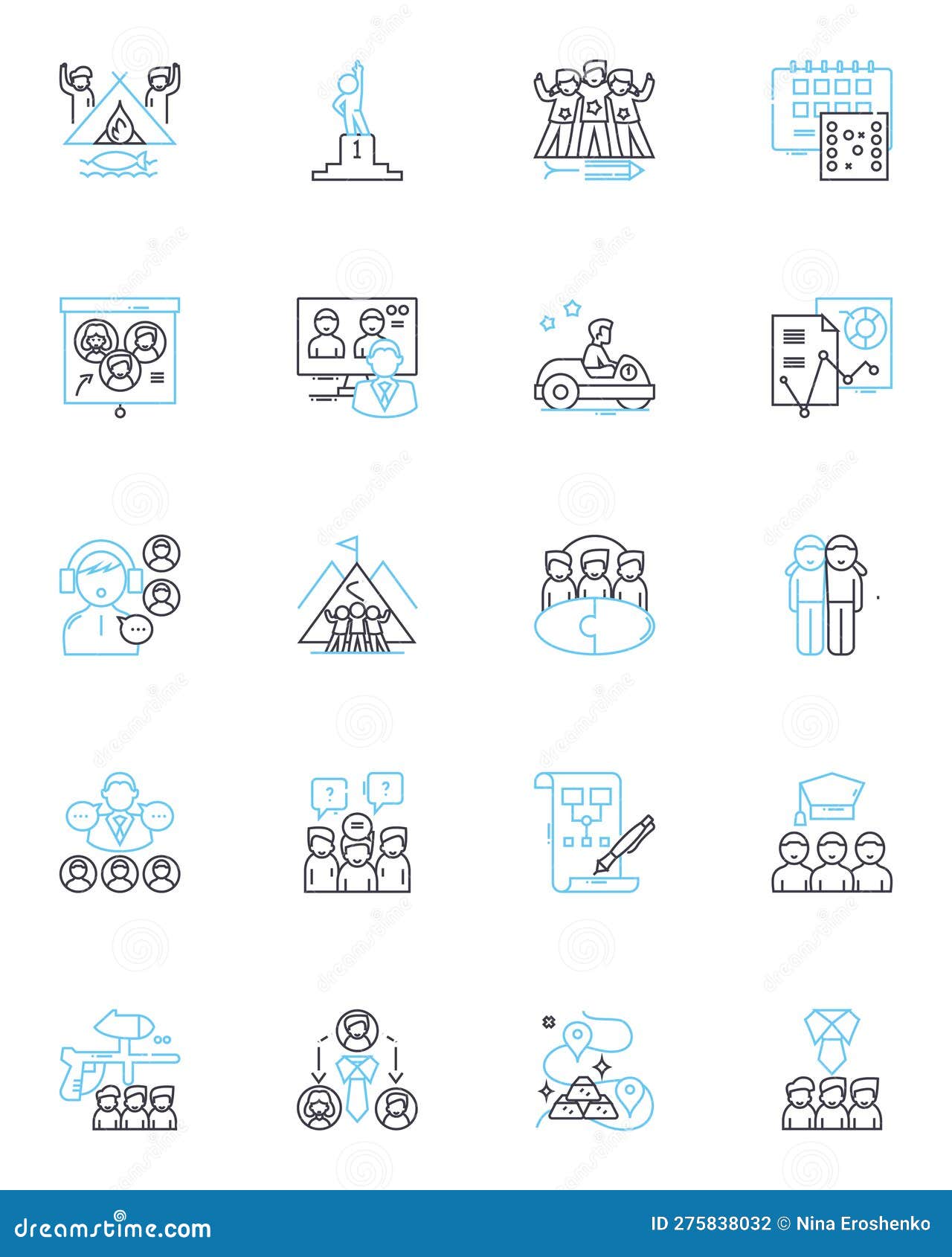 Employee Involvement Symbol With Employees In Working Process Cartoon ...