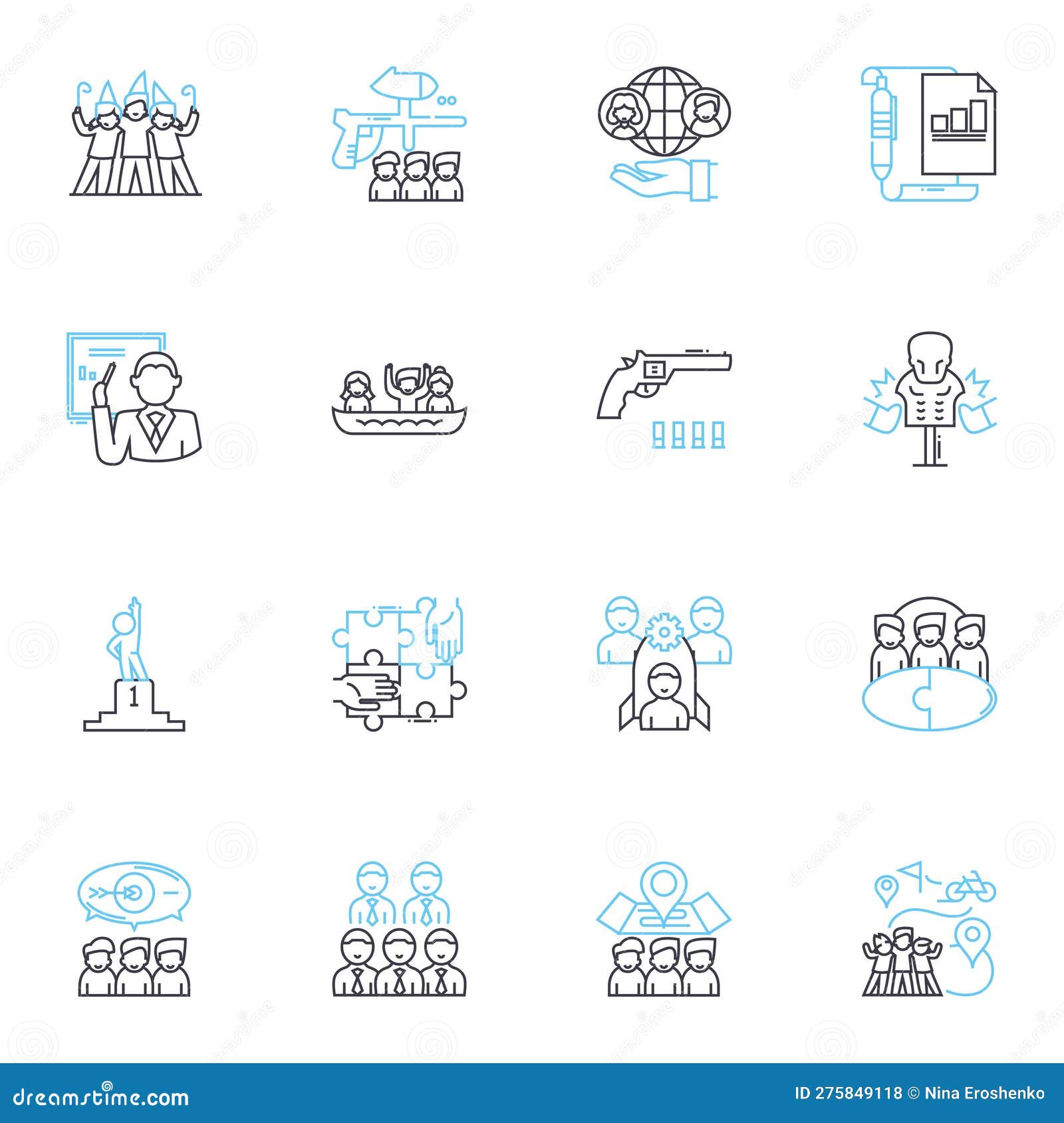 Employee Involvement Symbol With Employees In Working Process Cartoon ...