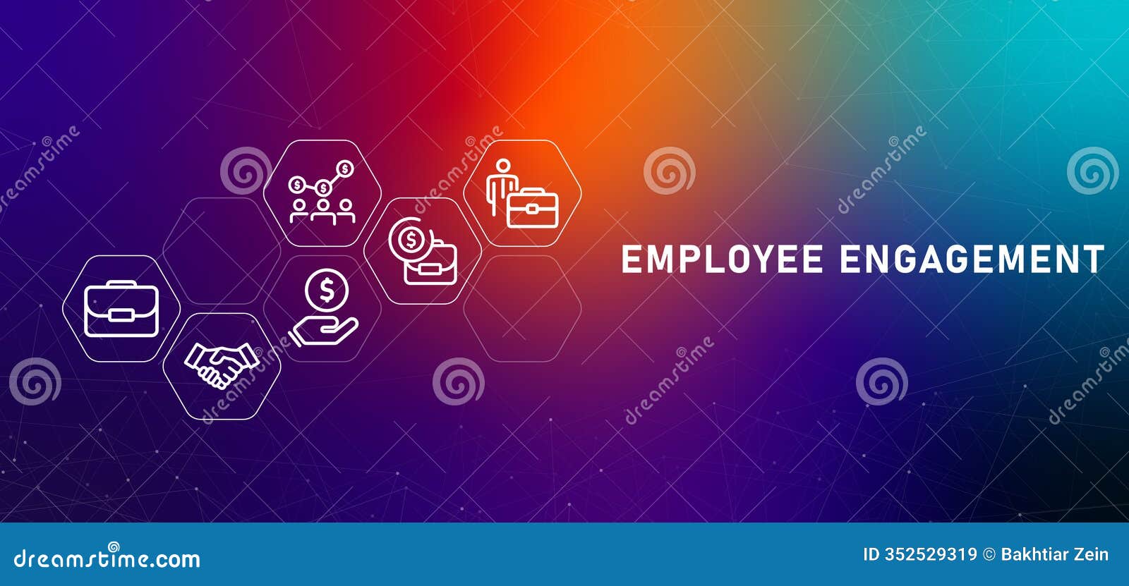 Employee Engagement Strategy Gradient Header Workplace Staff ...