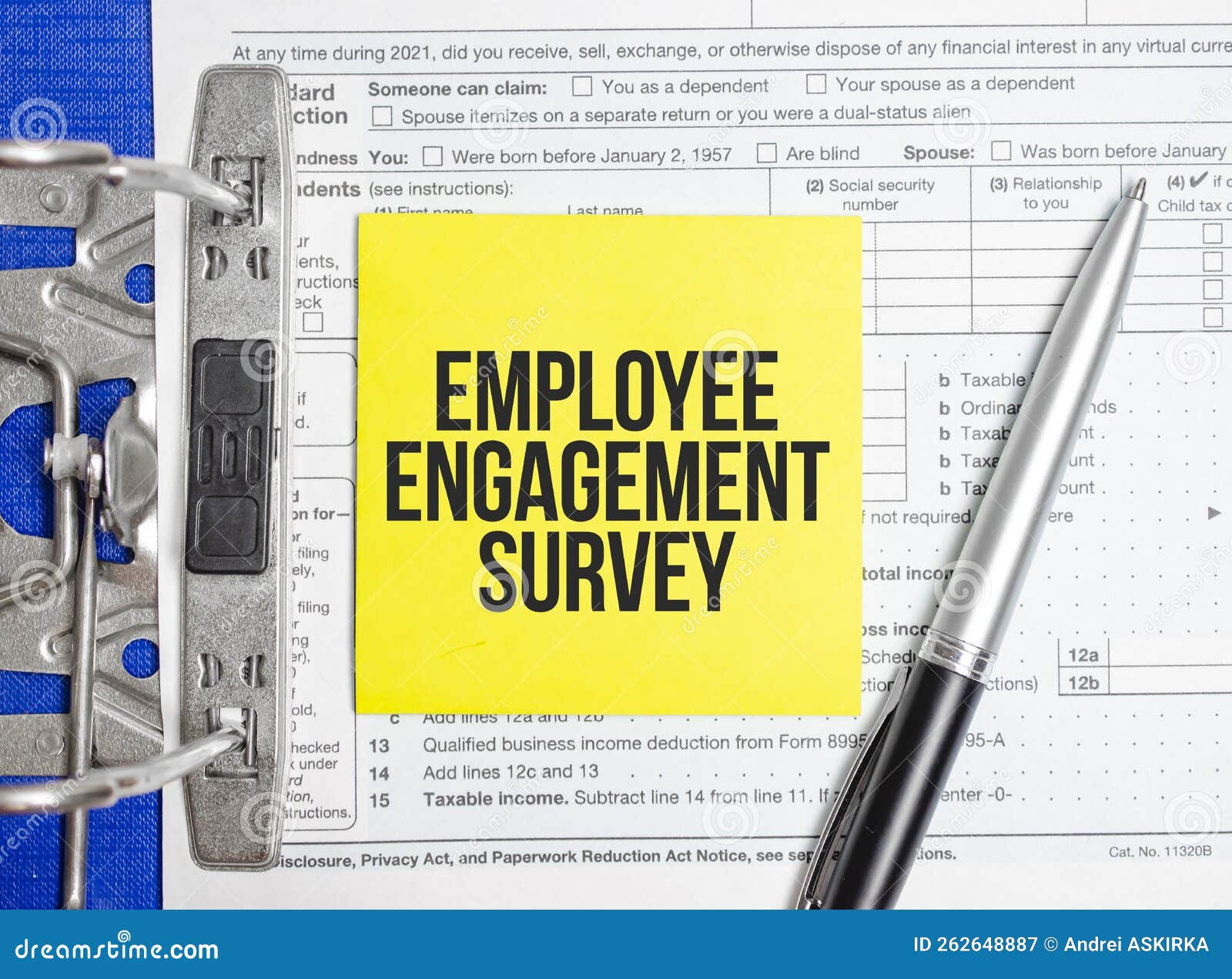 Employee Engagement Survey Words on Paper Notebook with Pen Stock ...