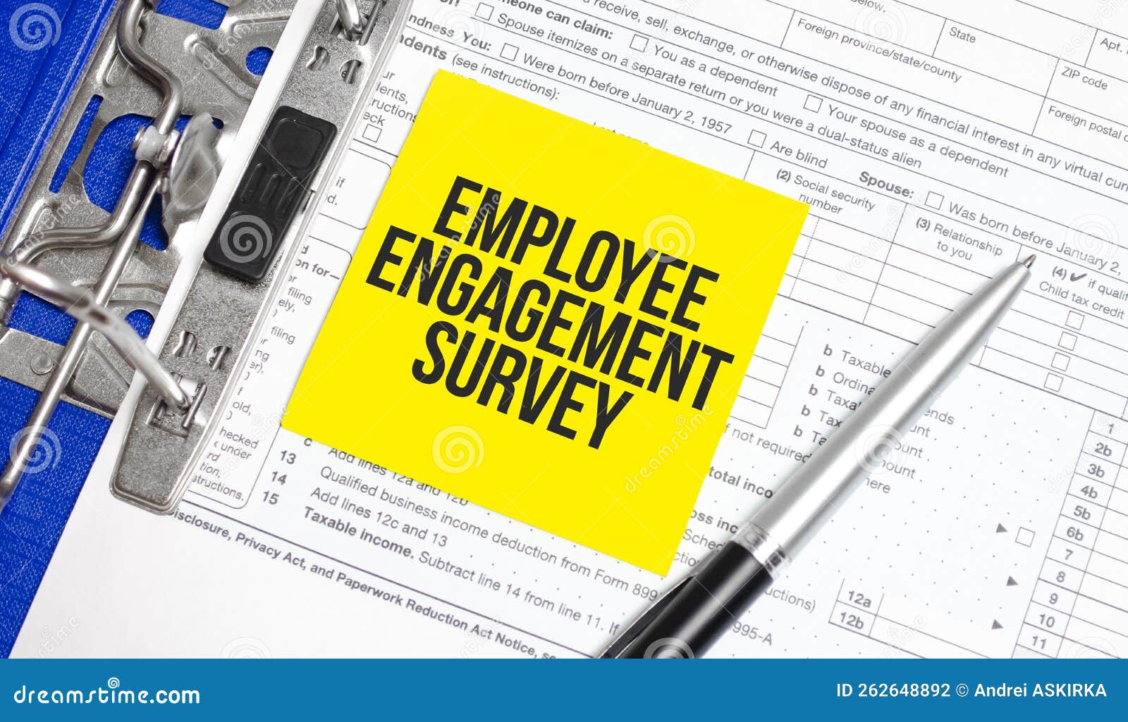 Employee Engagement Survey Words on Paper Notebook with Pen Stock ...