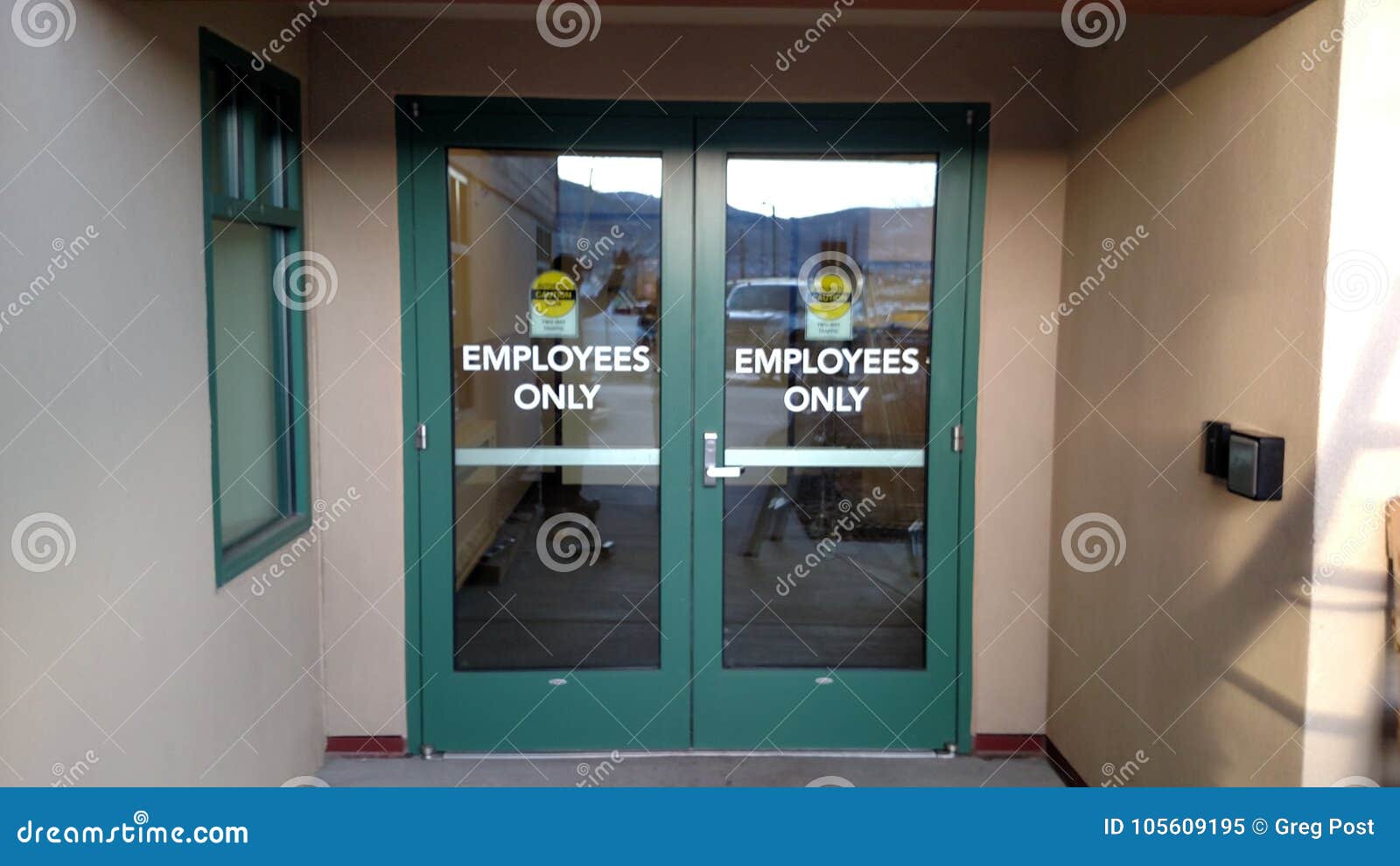 Employees only stock image. Image of employees, double - 105609195
