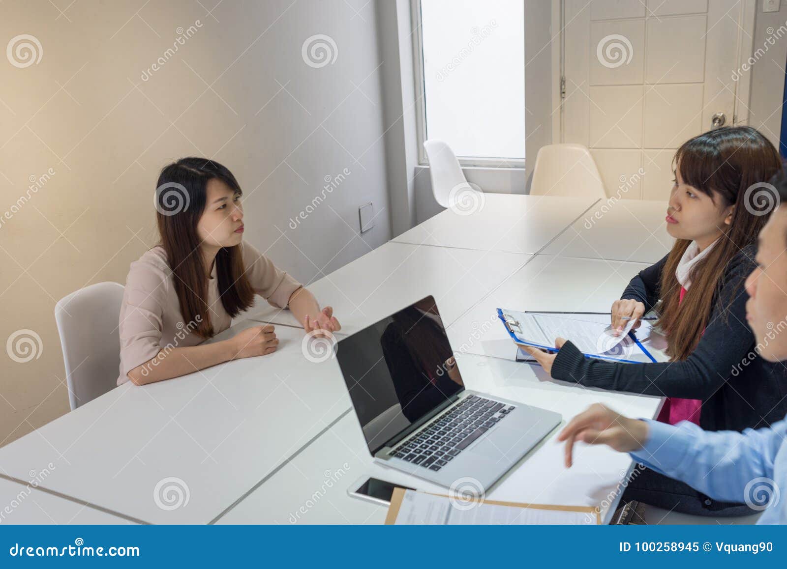 Employee Explain To Boss about the Problem Stock Image - Image of ...