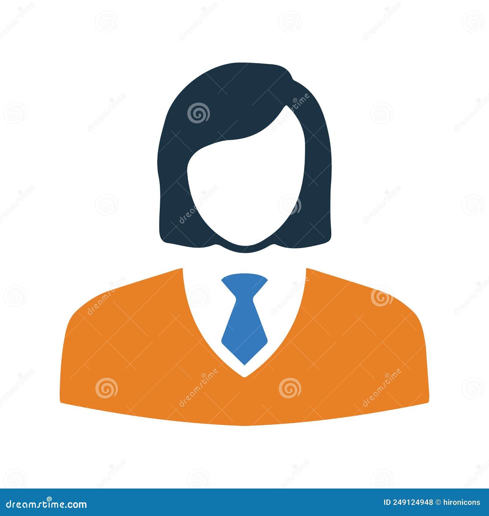 Employee, Female, Worker Icon. Simple Editable Vector Illustration ...