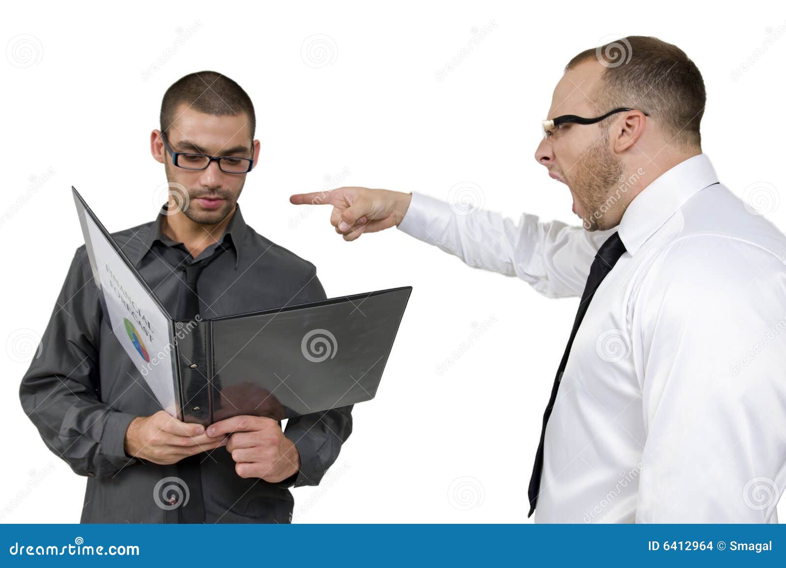 Employee Getting Scolded From His Senior Stock Images - Image: 6412964
